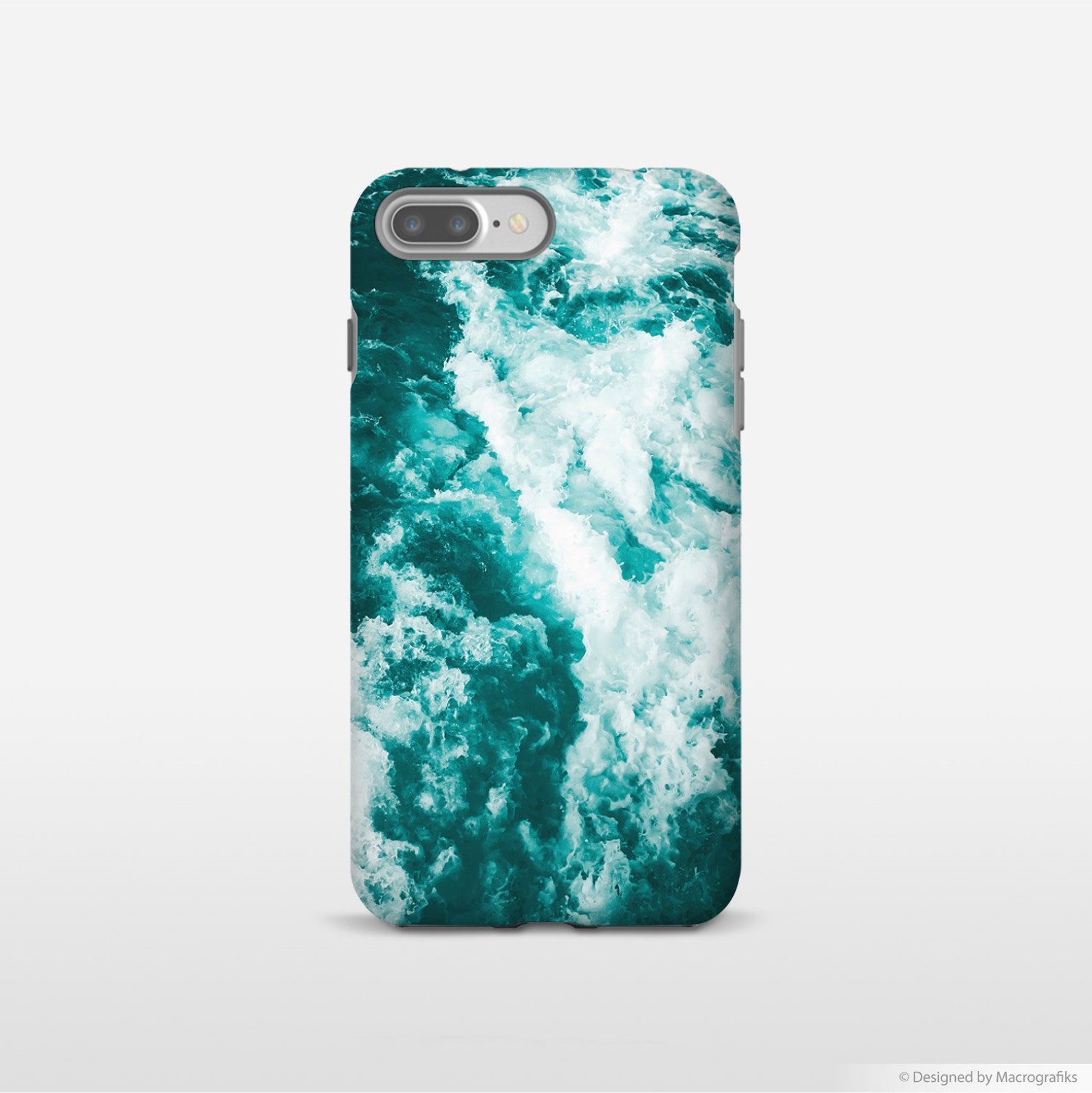 Phone case water texture turquoise color iPhone 8 Plus | Etsy