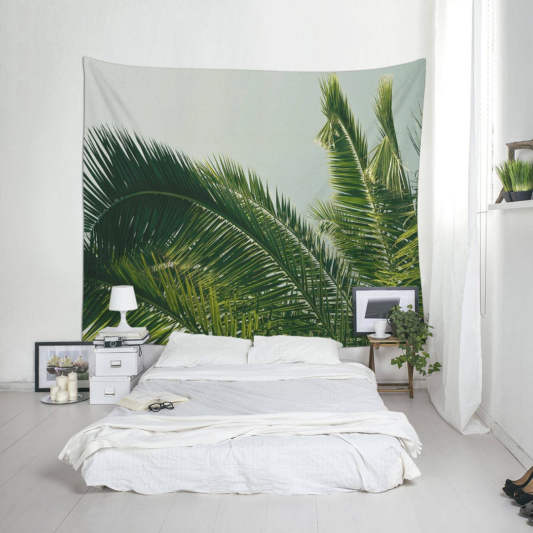 Summer Tapestry Tropical Decoration Palm Tree Photo Wall - Etsy