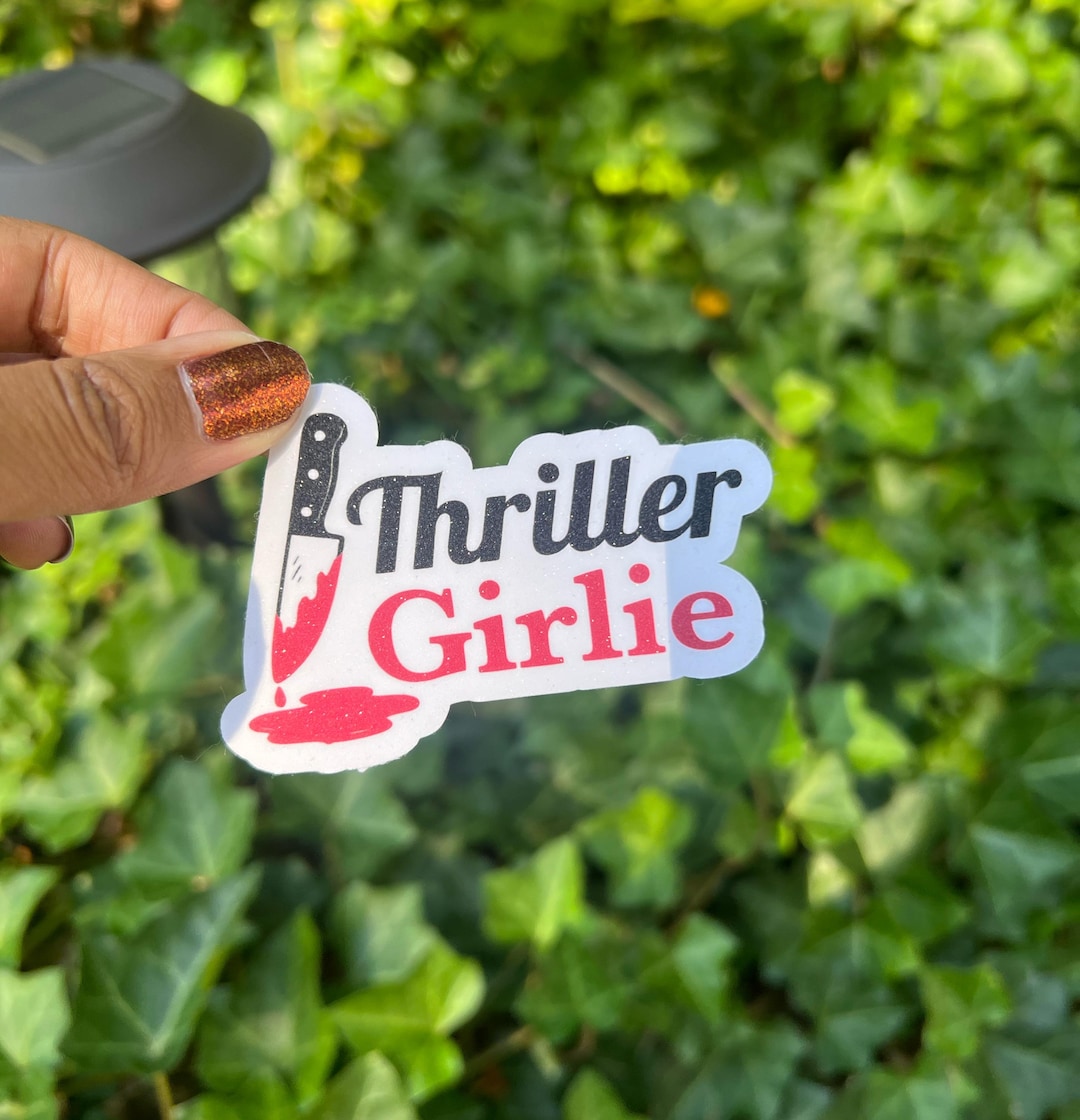 Thriller Girlie Book Horror Fan| Waterproof Laminated Glitter Vinyl ...
