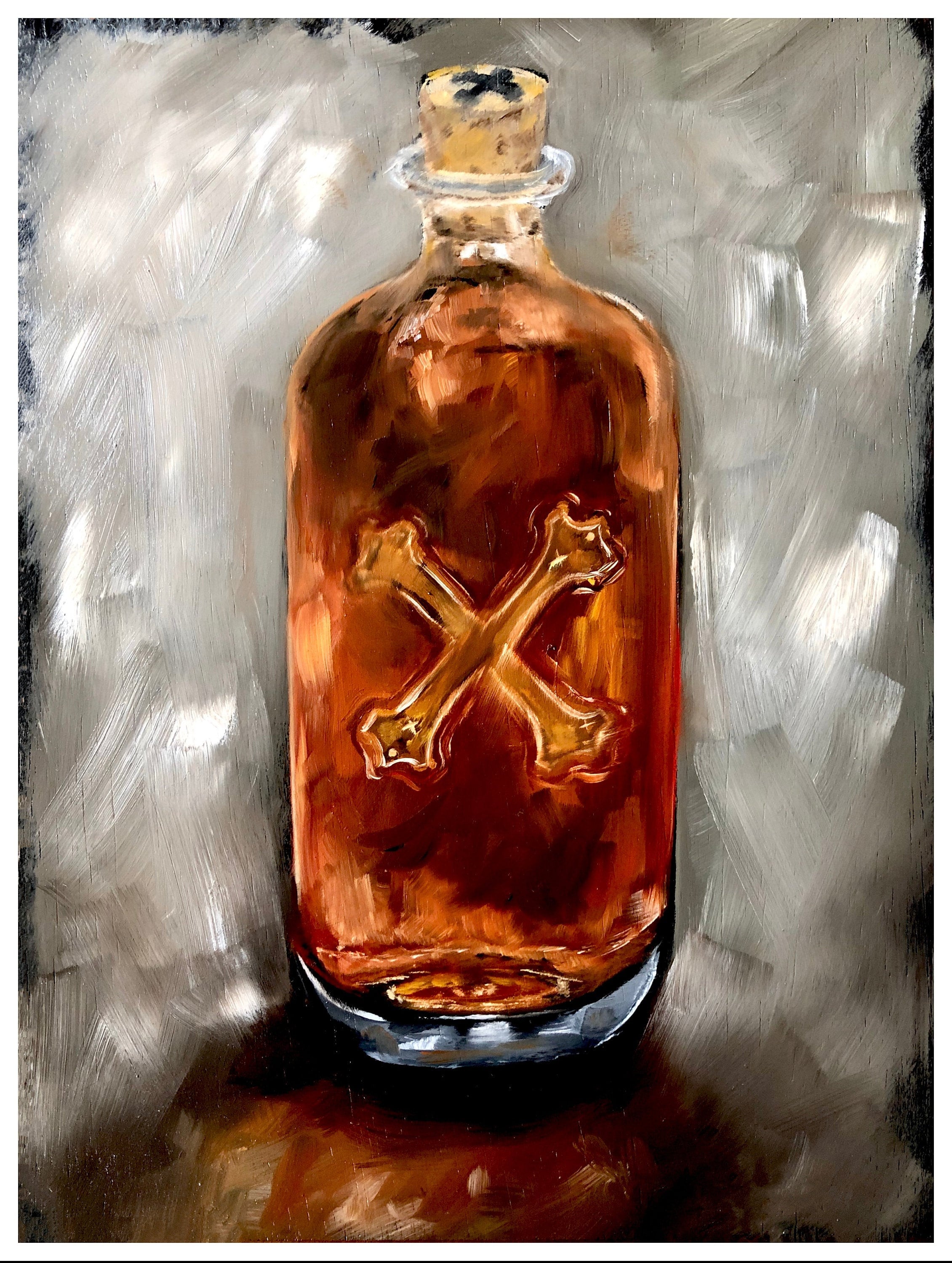 Rum, Fine Art Giclee Print, Booze, Liquor, Man Cave, She Shed, Bar ...