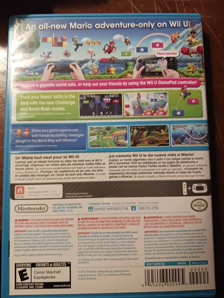 New Super Mario Bros Wii U Complete - Etsy