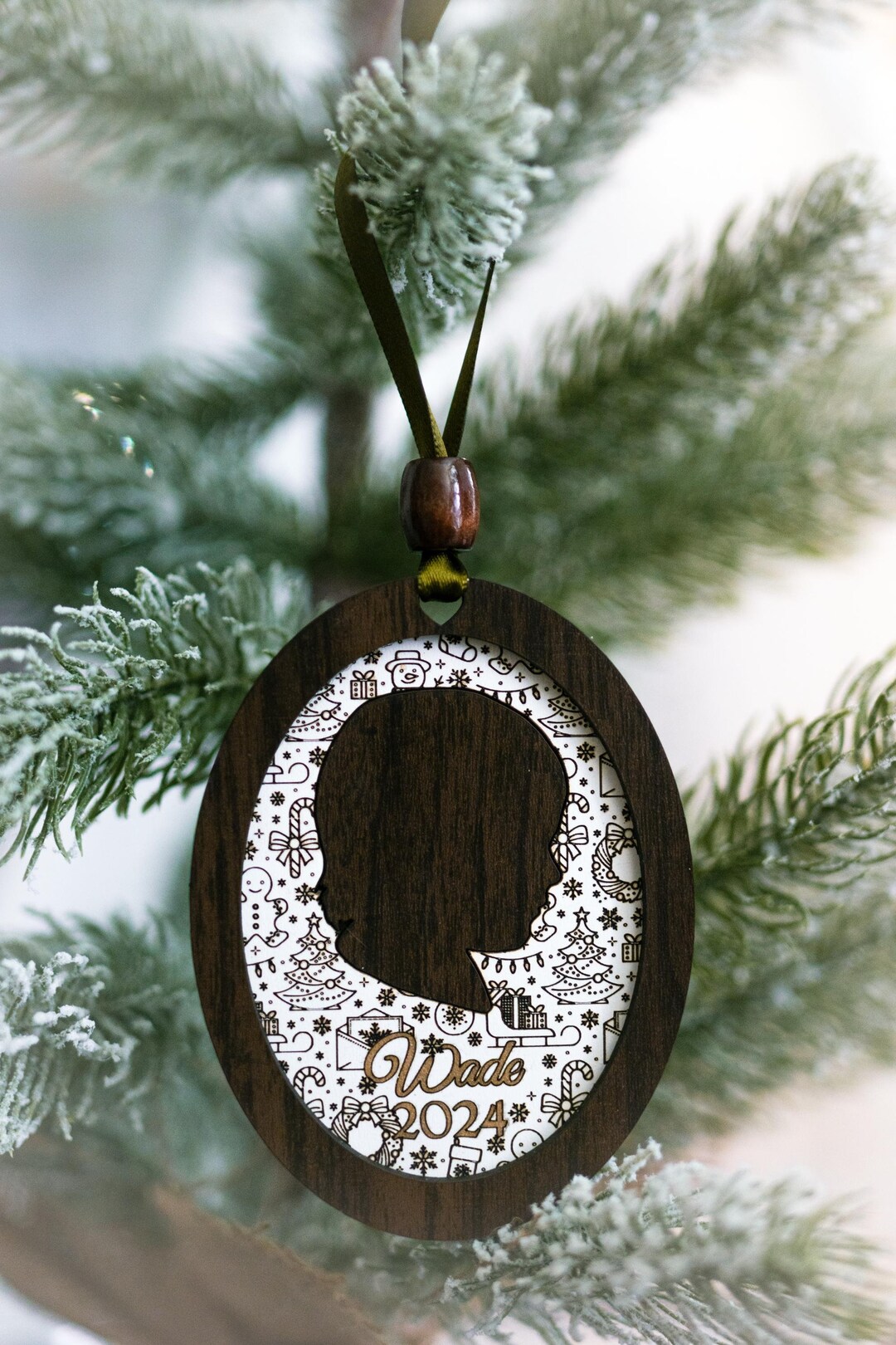 Custom Silhouette Ornaments - Etsy