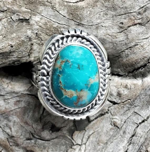 Handmade Native American Indian Turquoise With Brown Matrix - Etsy