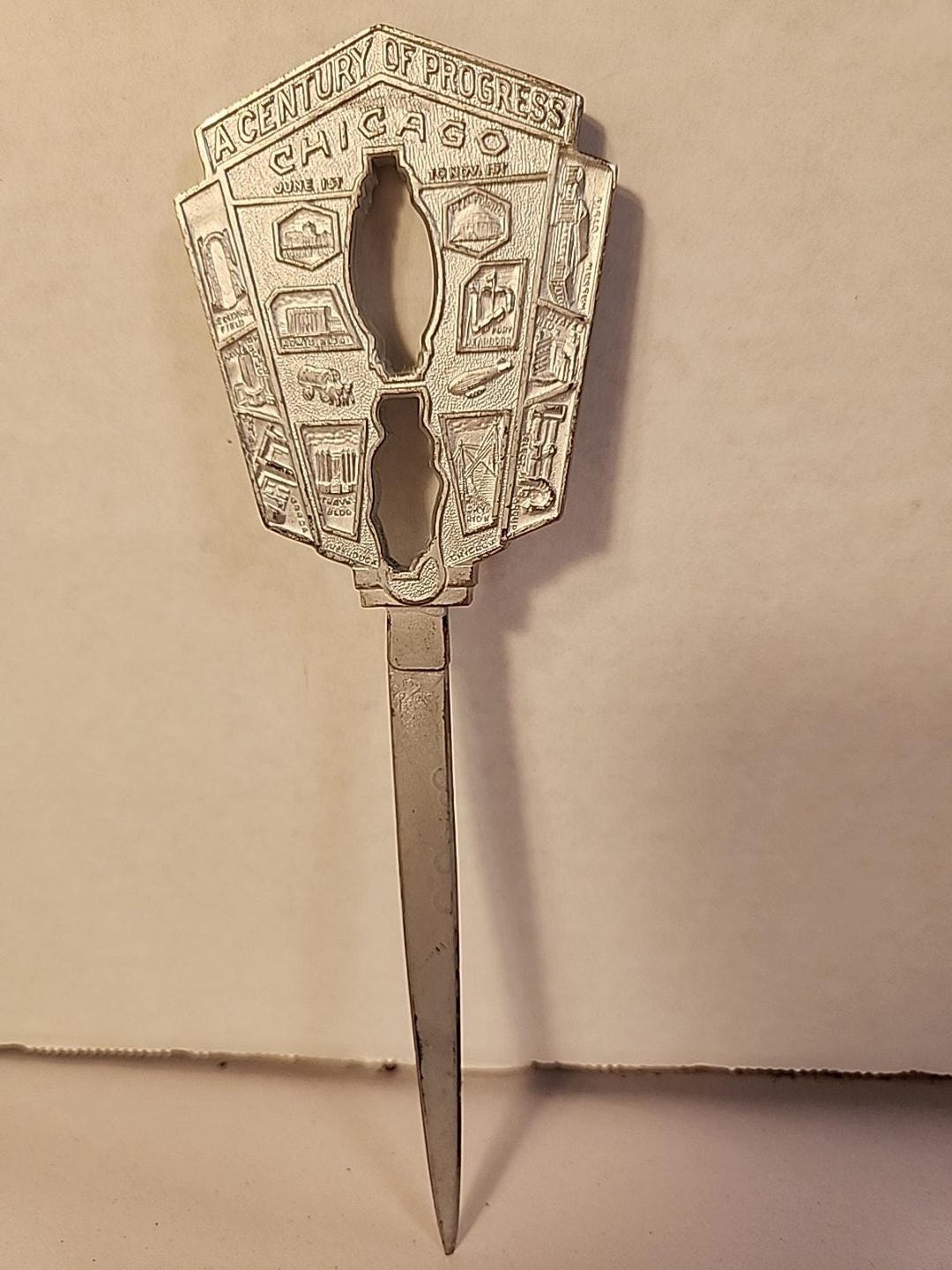 1933 Letter Opener Chicago World's Fair Key Souvenir Letter Opener - Etsy
