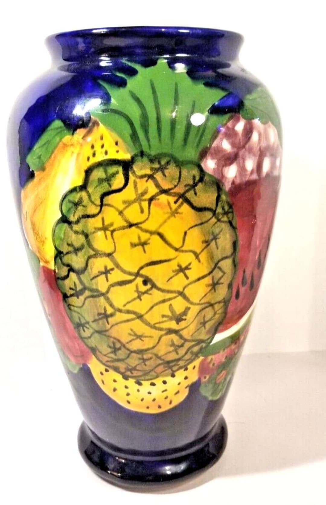 Vintage Talavera Pottery Hand Made/painted Vase Mexico Majolica Glossy ...