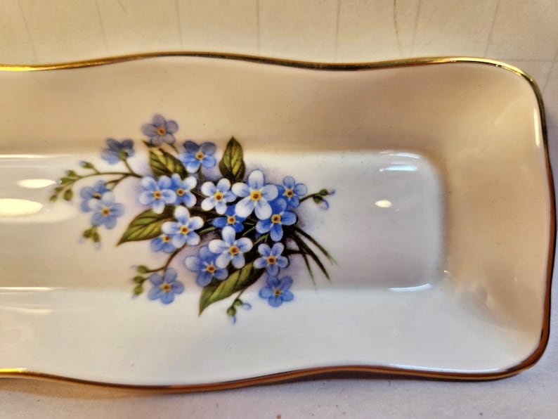 Blue Forget Me Nots Ring Tray/dish Bone China Made in England - Etsy