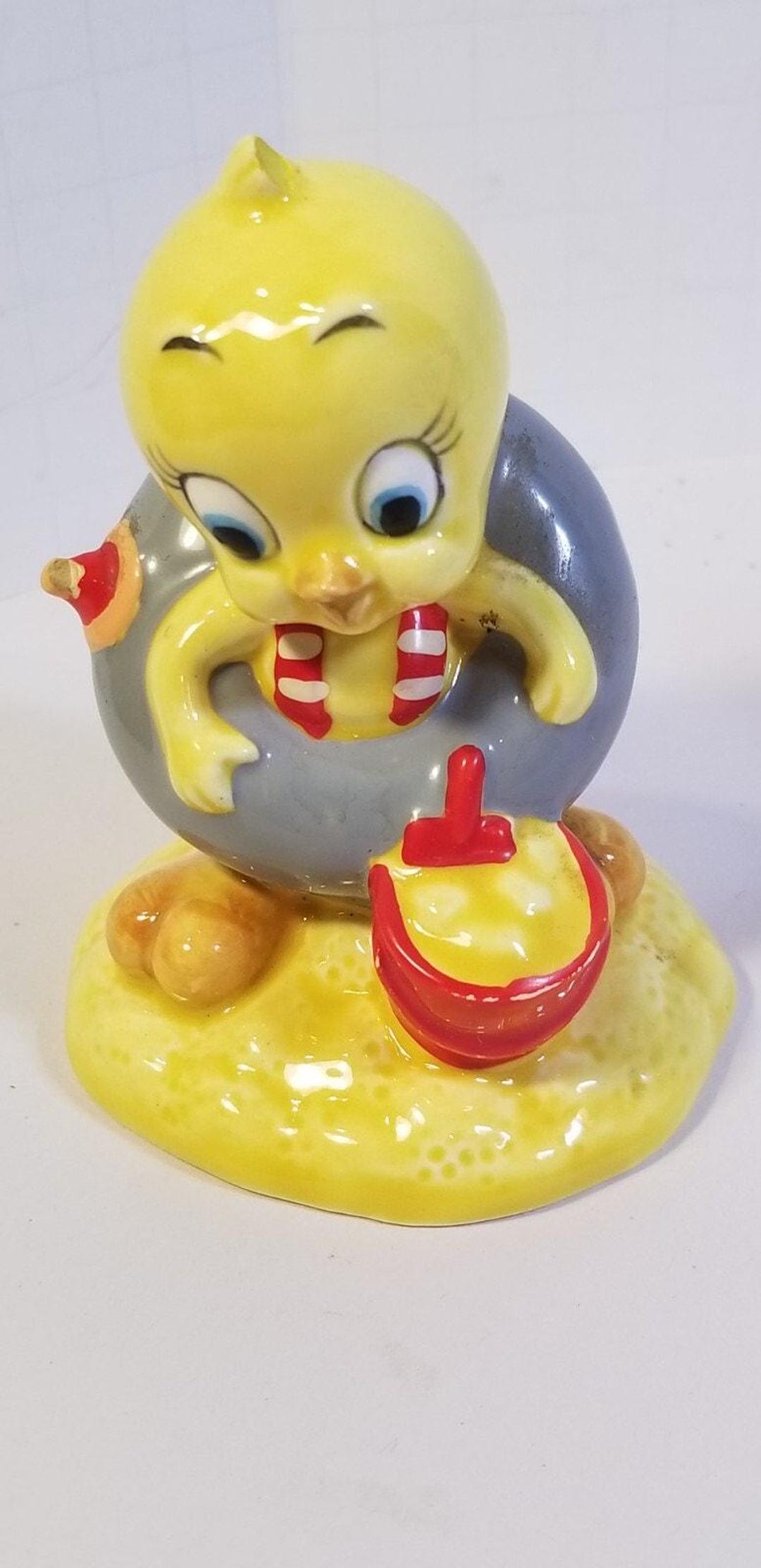 VINTAGE WARNER BROS Tweety at the Beach Ceramic Figurine 1977 Japan ...