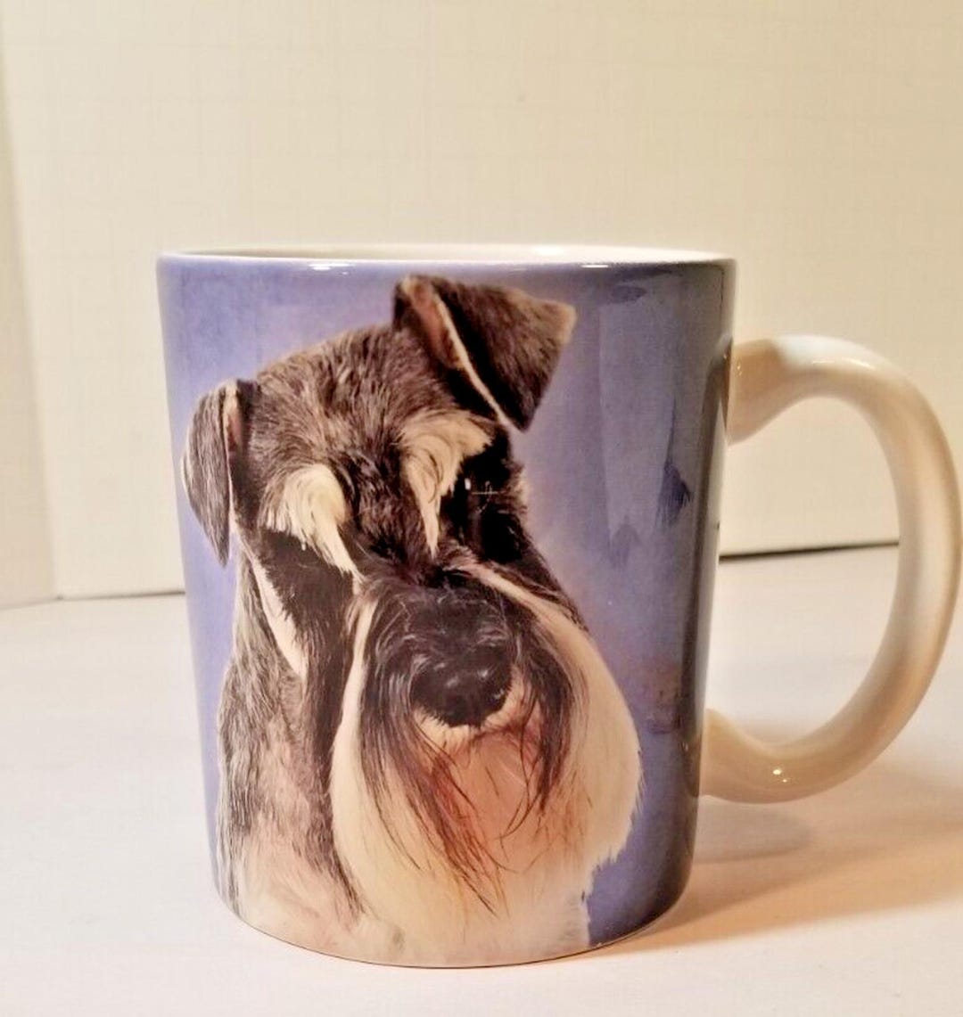 Vintage Schnauzer Dog Ceramic Dog Mug Look at That Face - Etsy