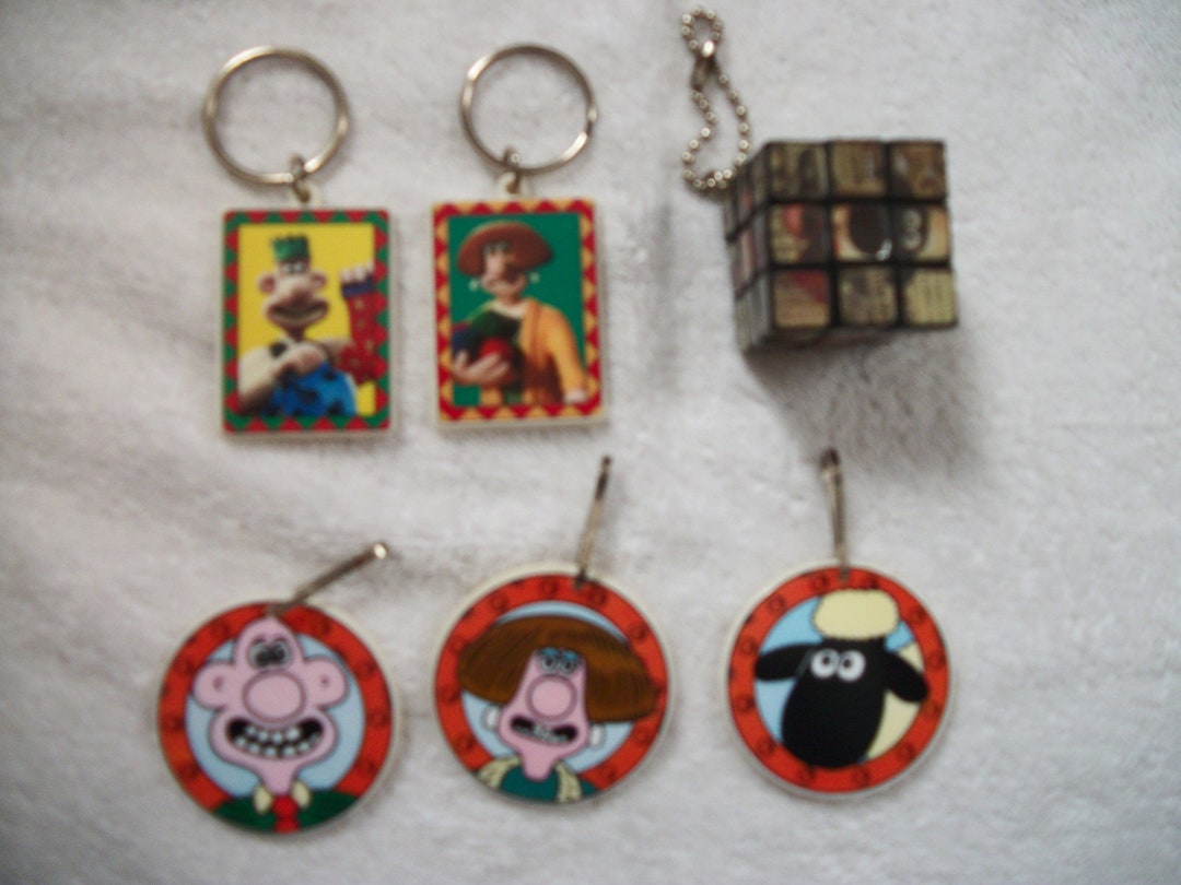 Wallace and Gromit Keyrings / Key Chains, Rubix Cube, Your Choice ...