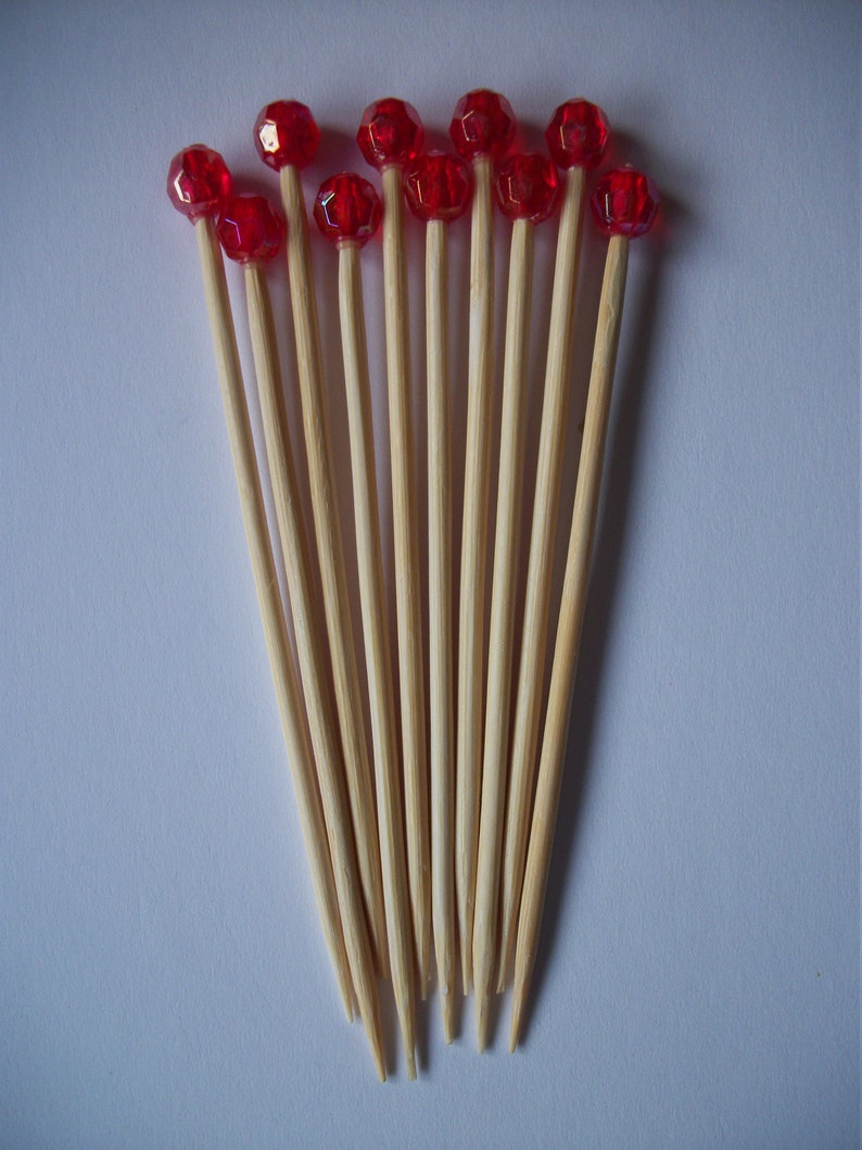 5 pairs of Mini Knitting Needles Faceted Beads ideal for | Etsy