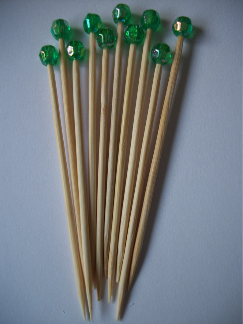 5 Pairs of Mini Knitting Needles Faceted Beads Ideal for - Etsy UK