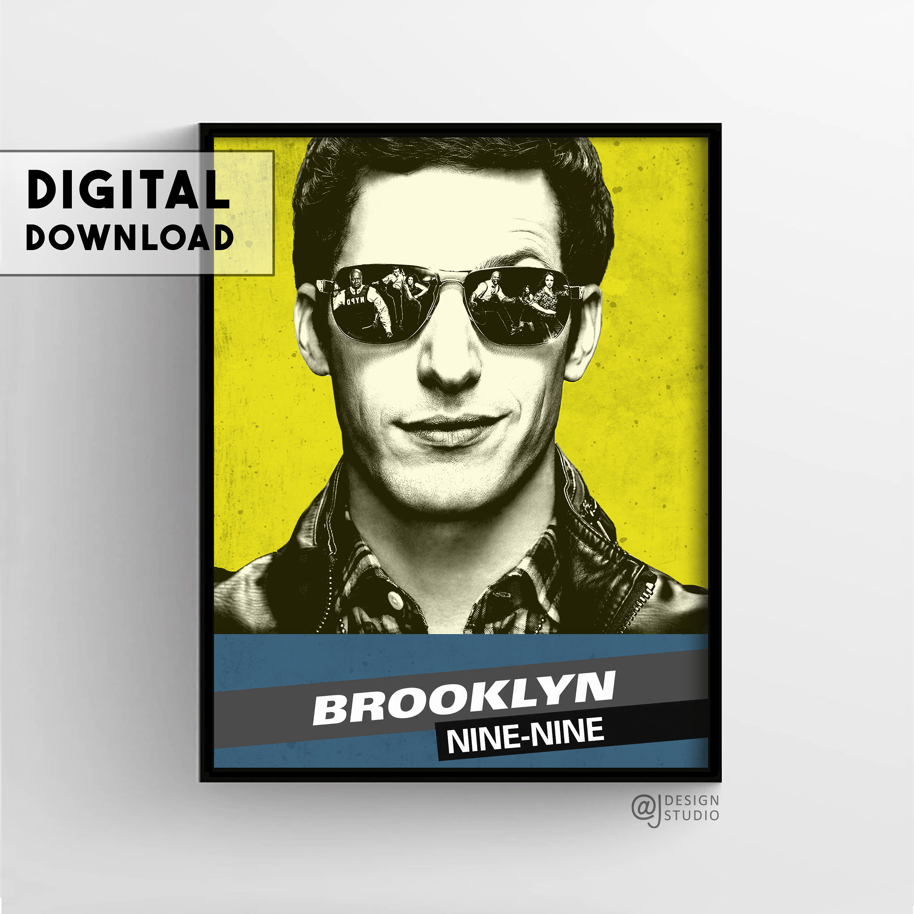 Brooklyn 99 TV Show Poster | Jake Peralta Wall Art | Digital Print ...