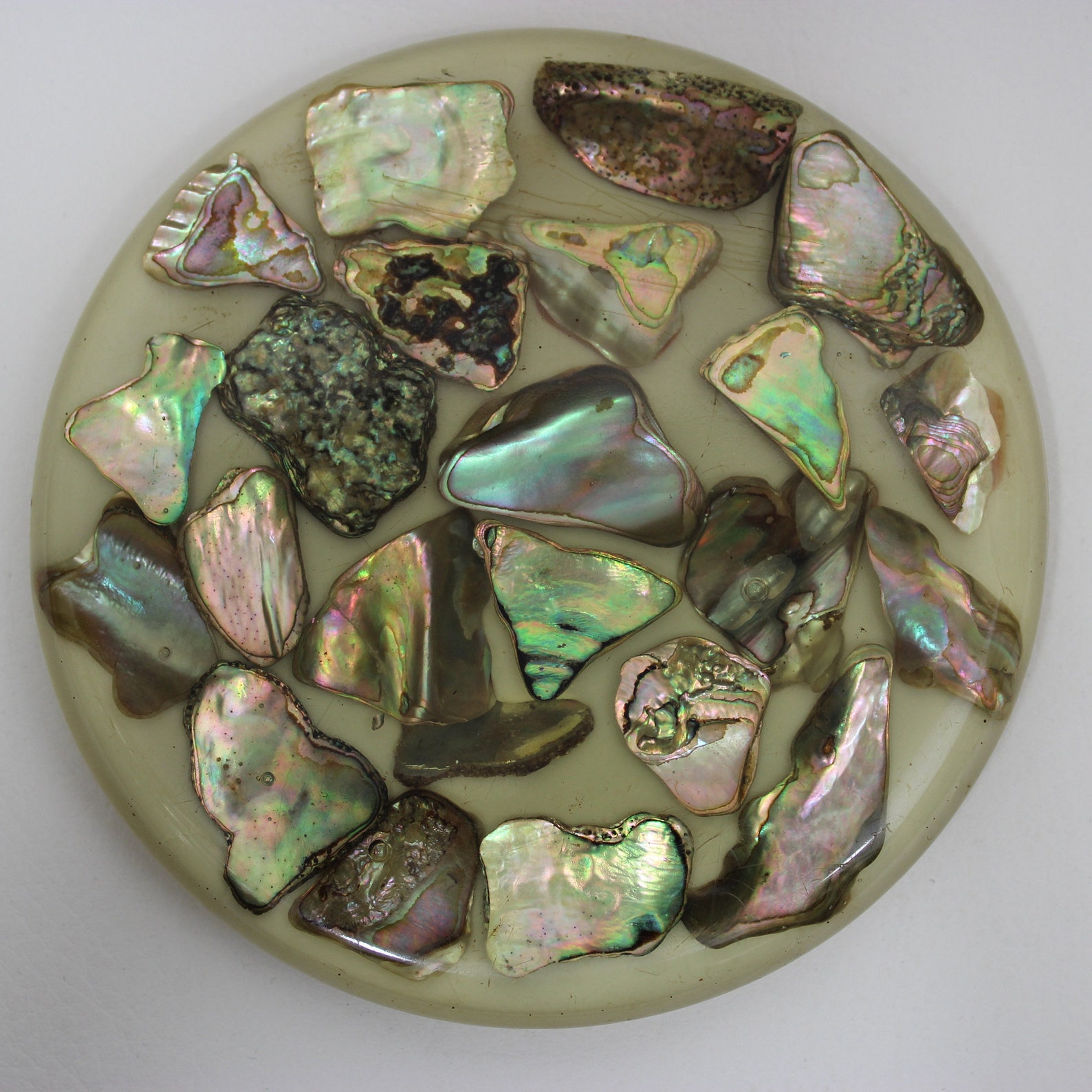 Abalone Shell Trivet Acrylic Abalone Hot Plate Boho - Etsy