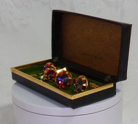 047 Rare Vintage STACY volcano glass Rivoli iridesce… - Gem