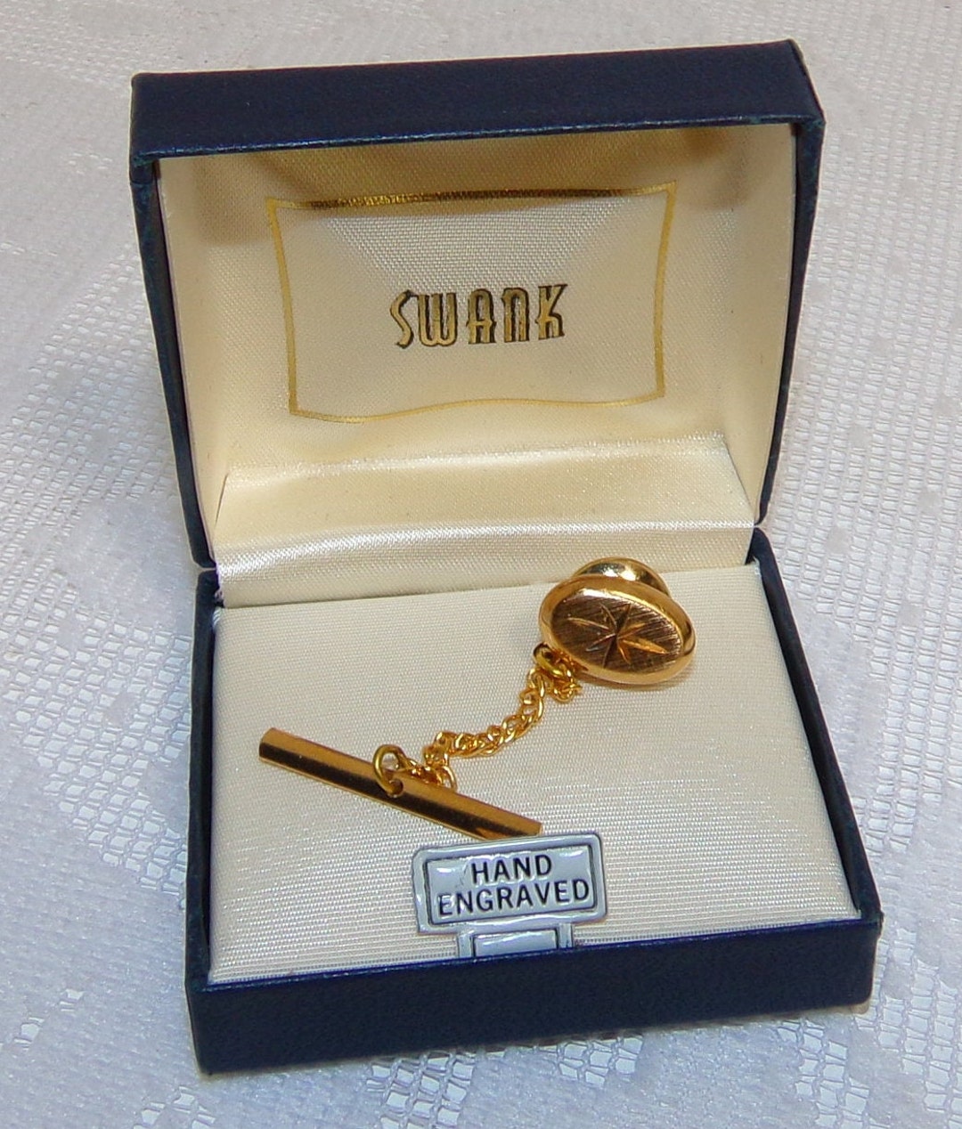 046 Vintage Swank Hand Engraved Tie Pin New Old Stock Very Classy. - Etsy