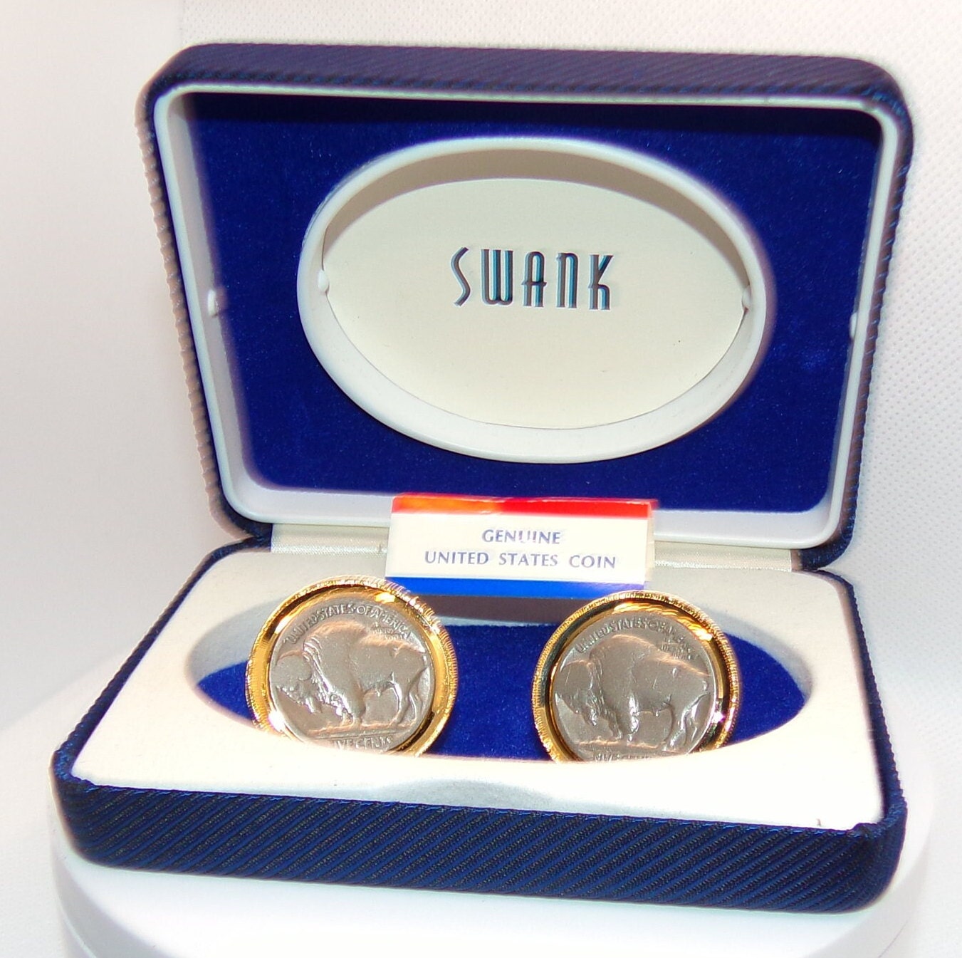 013 Swank Vintage Genuine U.S Coins Buffalo Nickel Cuff Links in Box - Etsy
