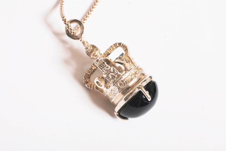 Kabbalah Crown Keter Pendant With Ball Chain Necklace in Silver for Men ...
