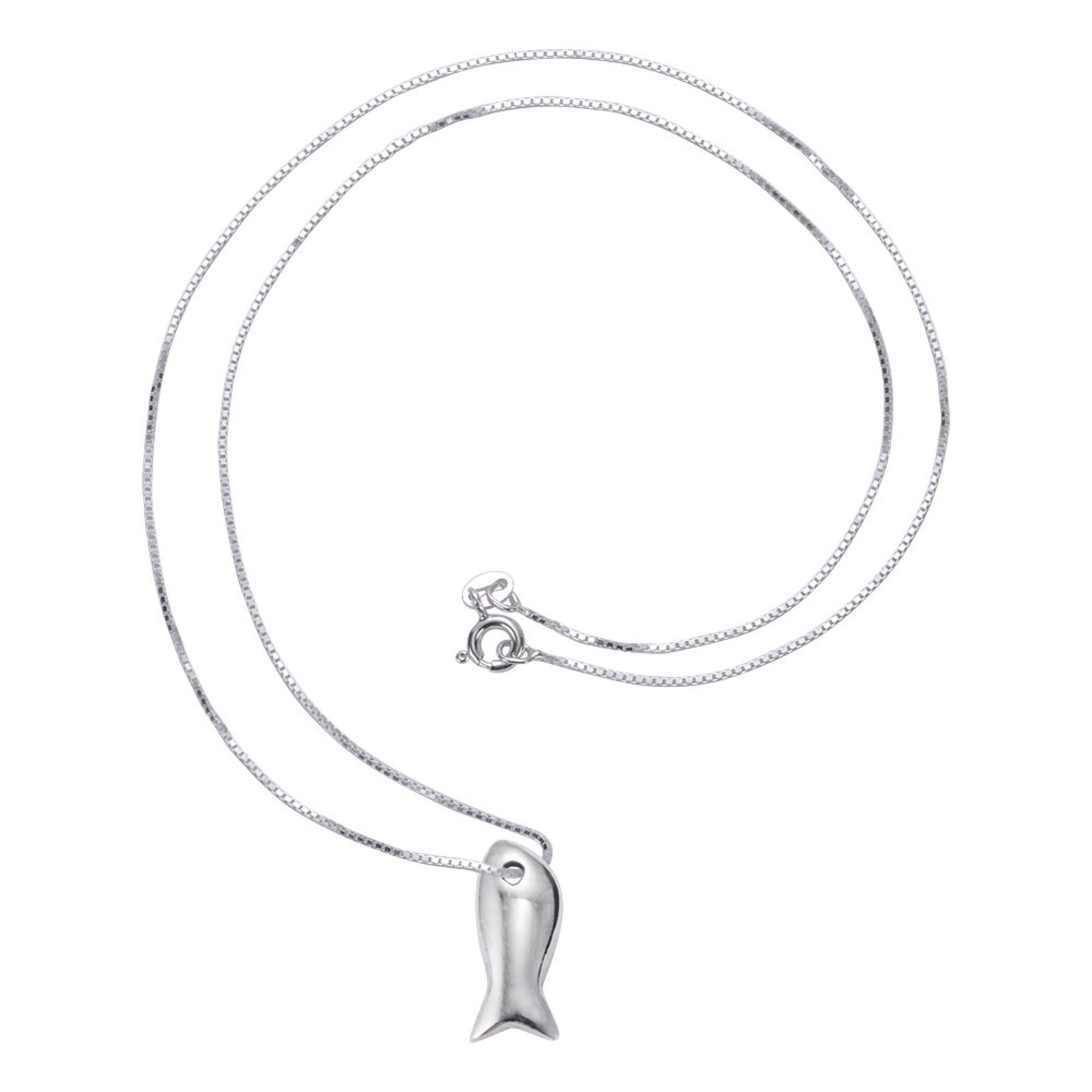 Kabbalah Fish Pendant Necklace With Chain in Sterling Silver for ...