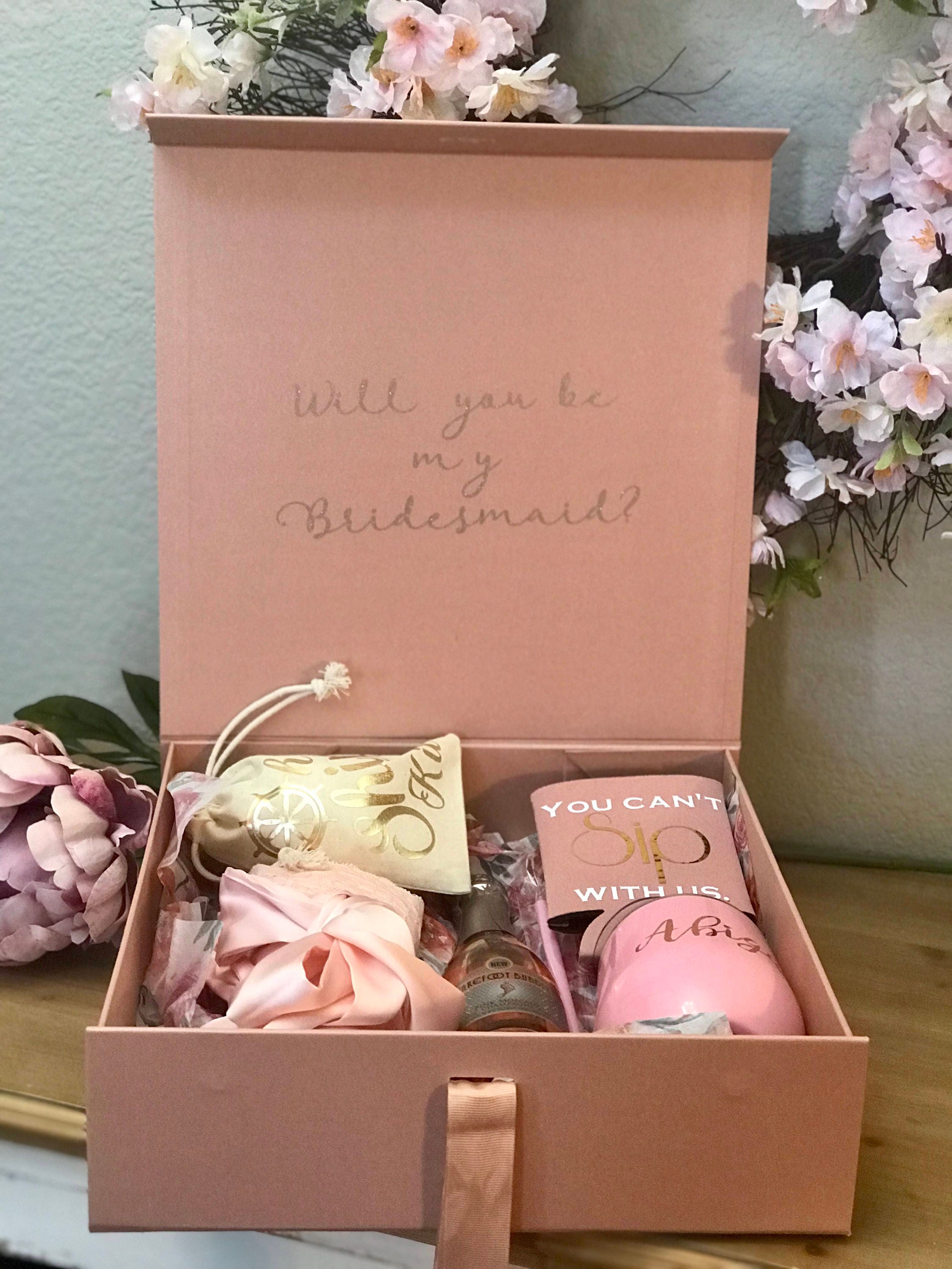 Large Bridesmaid Proposal Keepsake Box Box Only Sturdy Rose Etsy