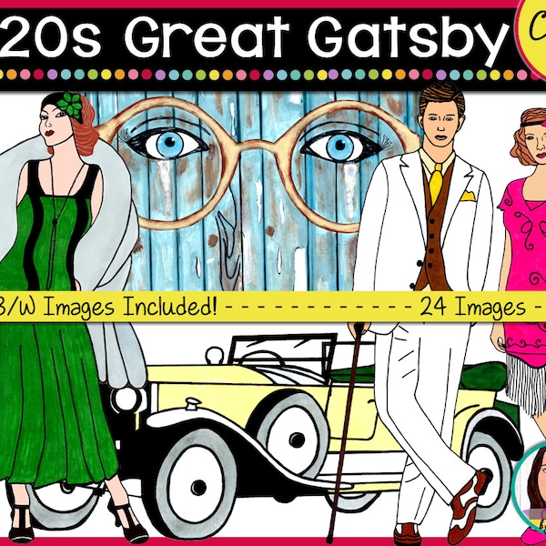 Great Gatsby Clipart - Etsy