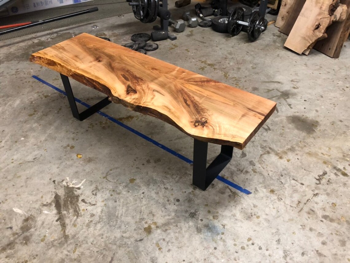 YOUR Custom Listing GORGEOUS Live Edge Maple Bench | Etsy