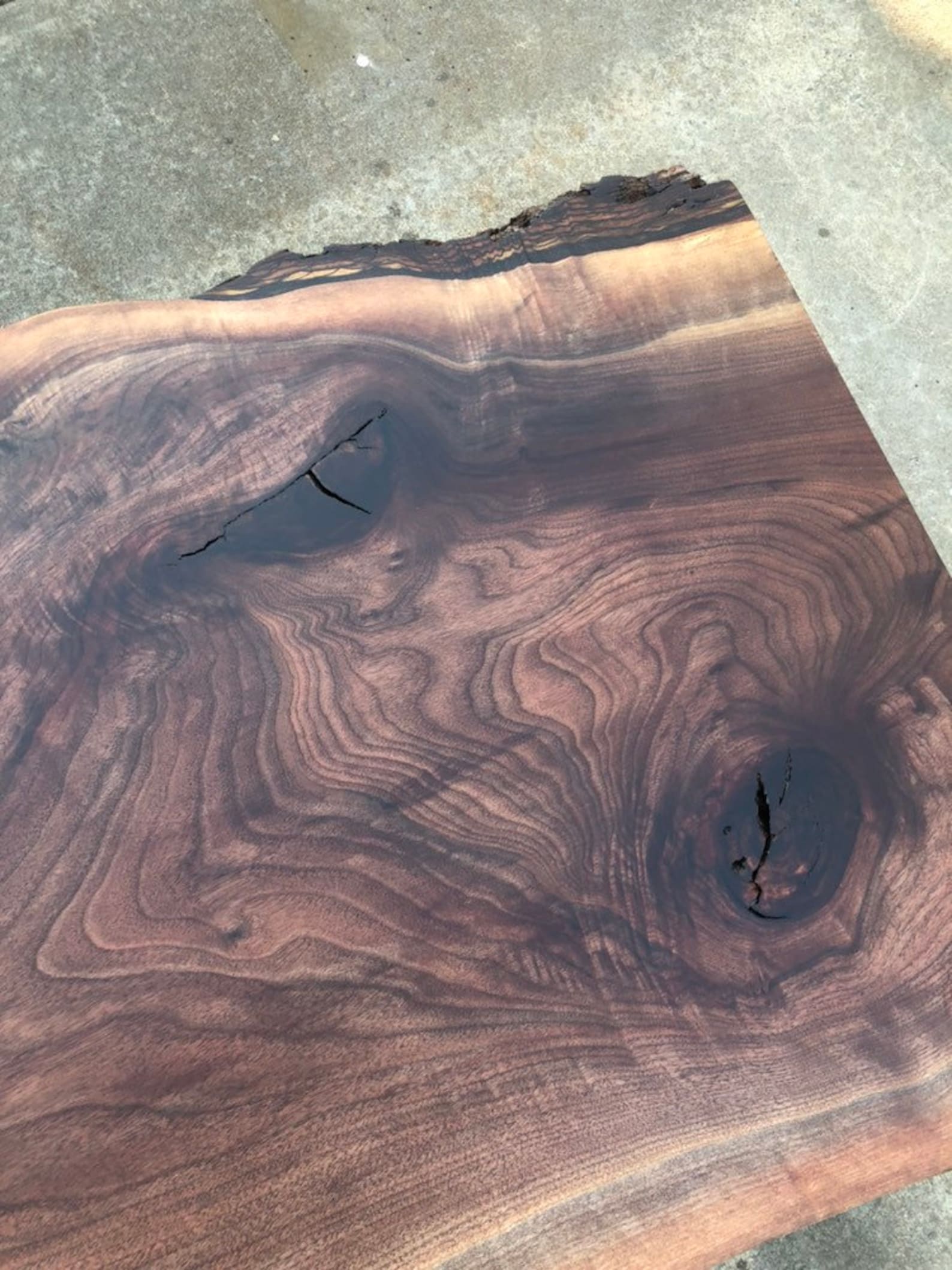 YOUR Custom Listing- INCREDIBLE Live Edge Walnut Waterfall Coffee Table ...