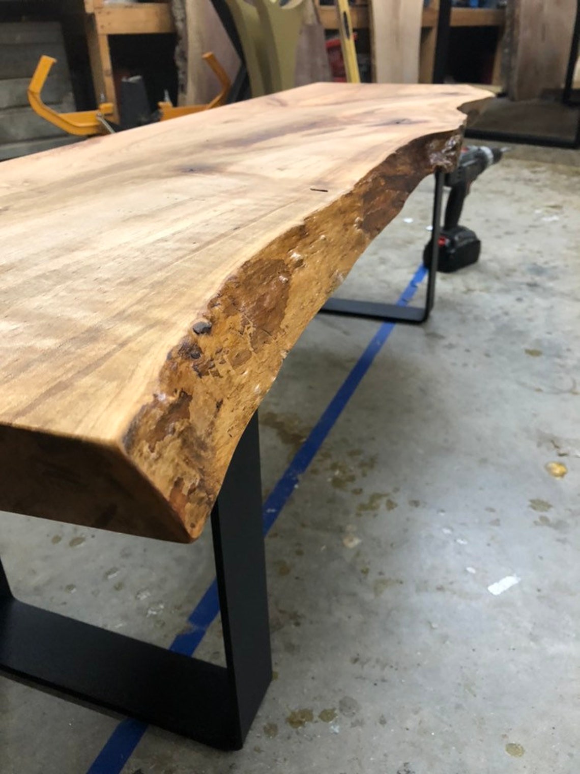 YOUR Custom Listing GORGEOUS Live Edge Maple Bench - Etsy