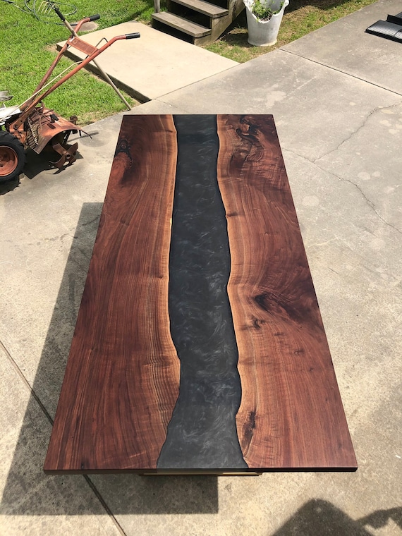 YOUR Custom Listing GORGEOUS 7ft Walnut River Dining Table - Etsy