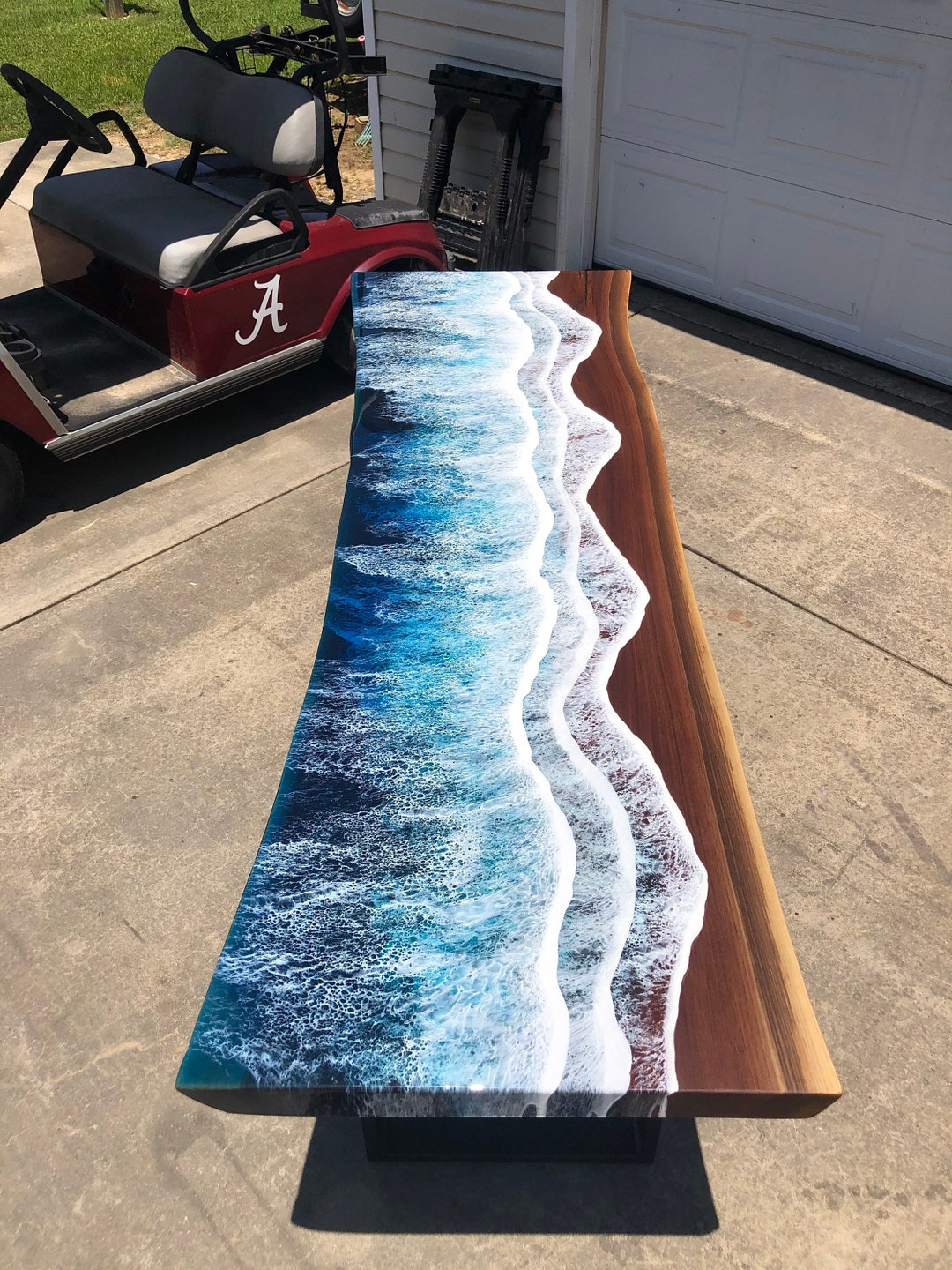 YOUR Custom Listing- GORGEOUS Live Edge Walnut Ocean Desk - Etsy