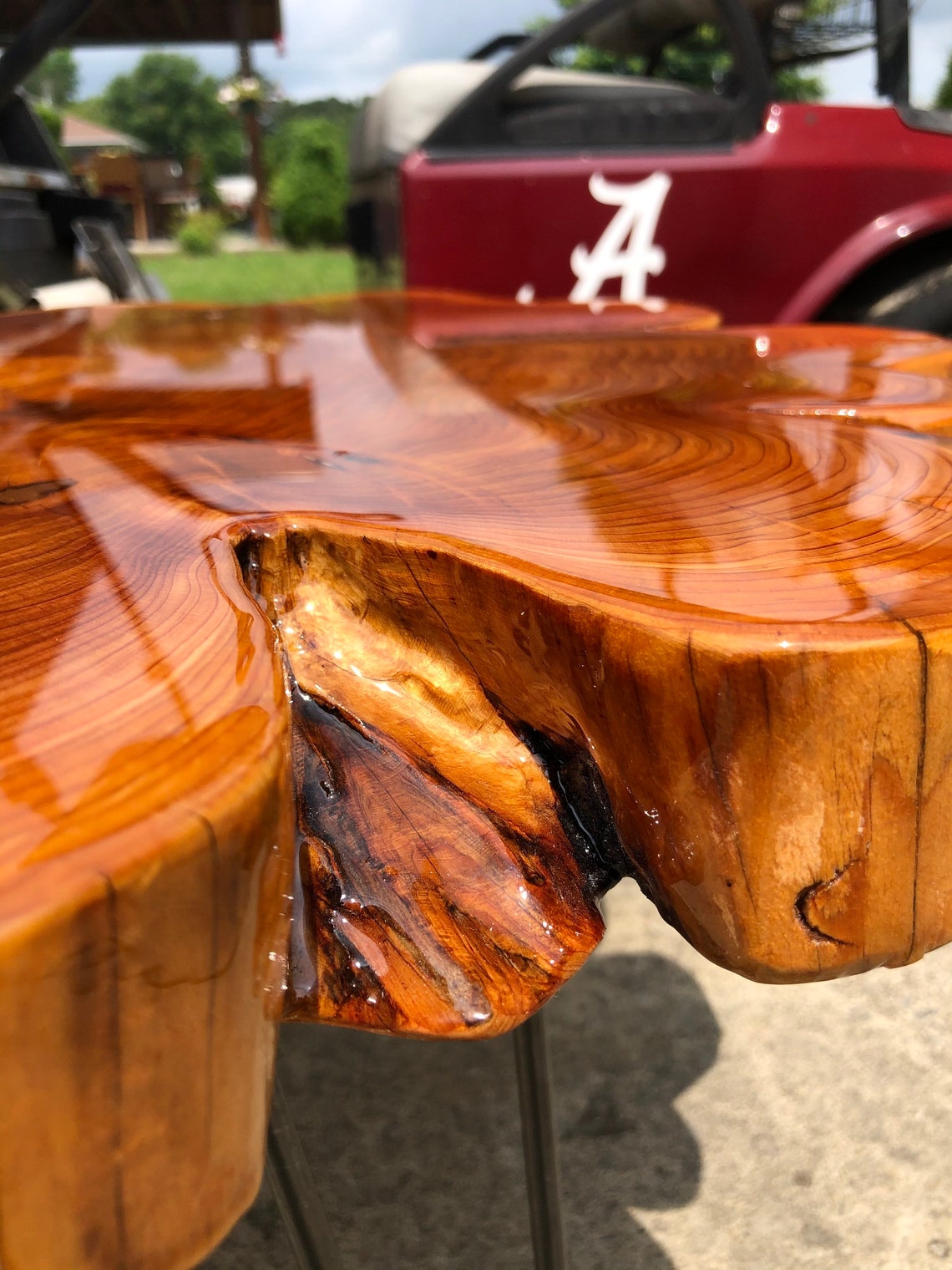 YOUR Custom Listing- Live Edge Cedar Round Coffee Table - Etsy