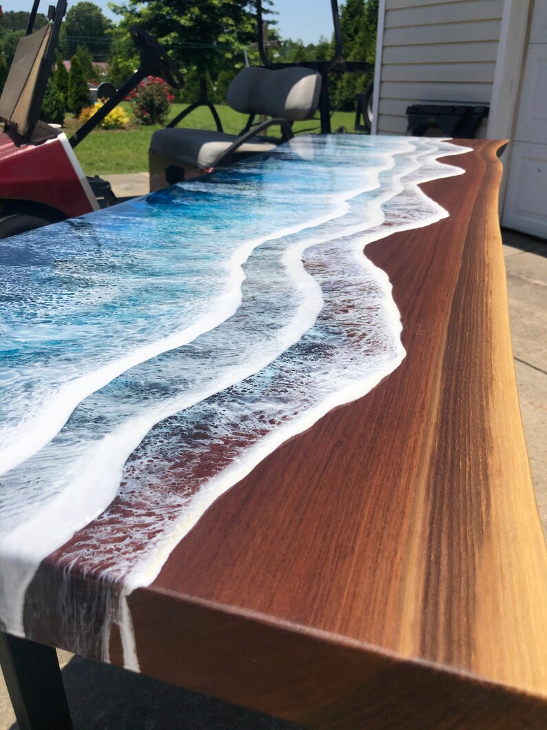 YOUR Custom Listing- GORGEOUS Live Edge Walnut Ocean Desk - Etsy