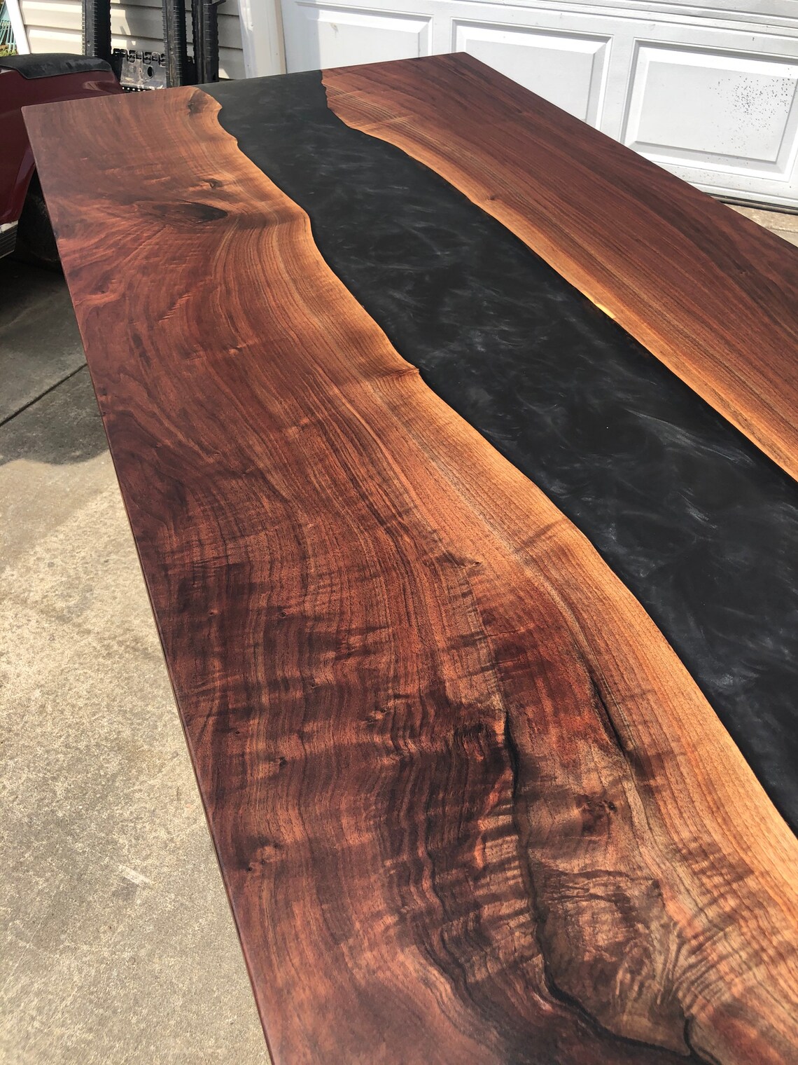YOUR Custom Listing GORGEOUS 7ft Walnut River Dining Table - Etsy