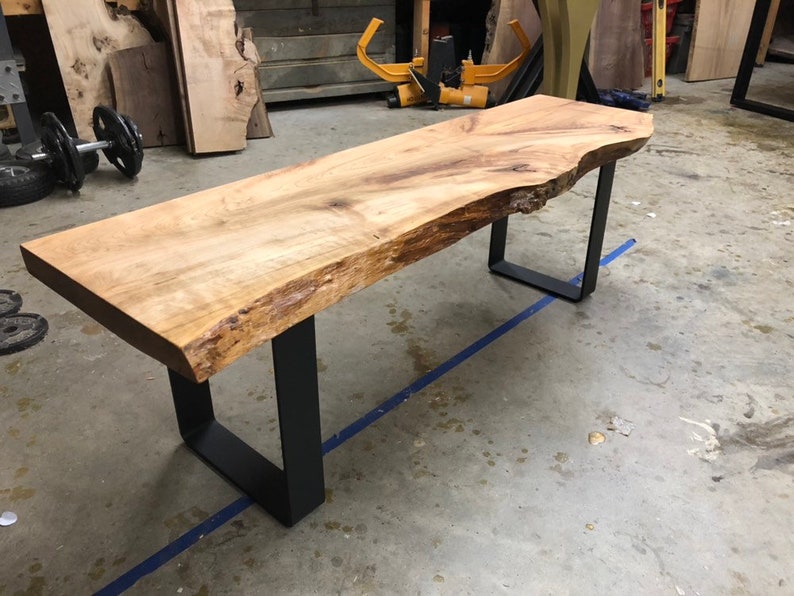 YOUR Custom Listing GORGEOUS Live Edge Maple Bench - Etsy