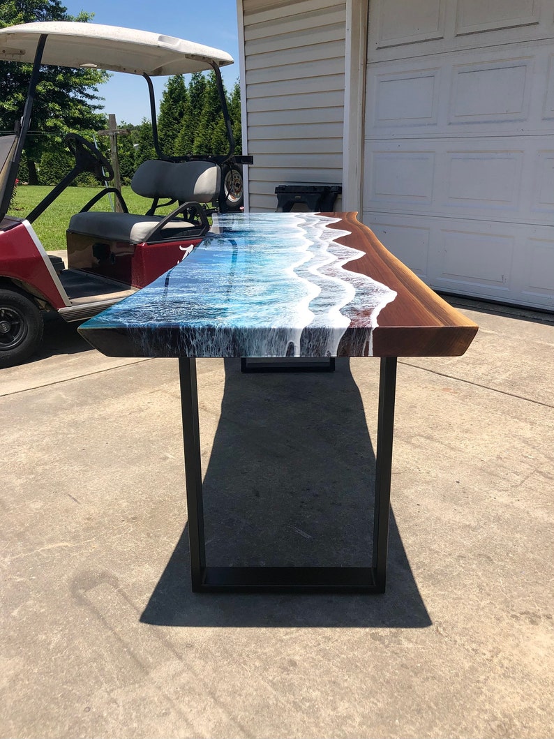 YOUR Custom Listing- GORGEOUS Live Edge Walnut Ocean Desk - Etsy