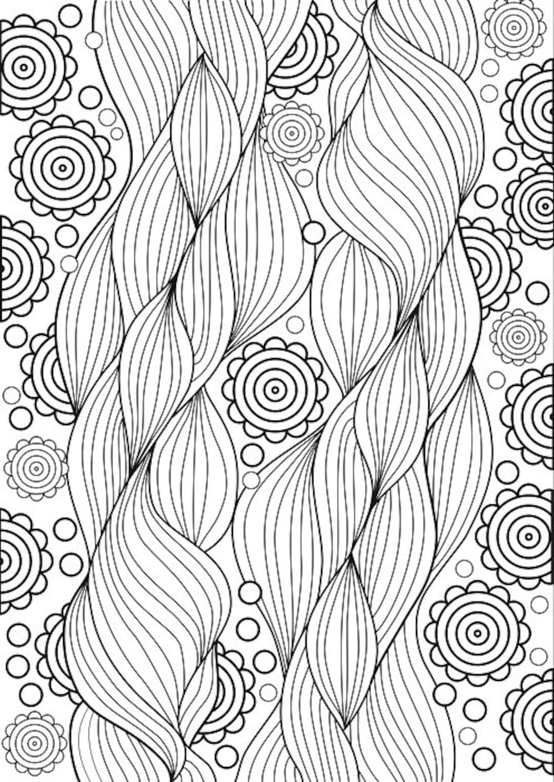 Printable Colouring Sheet, Instant Download PDF, Pattern to Colour ...