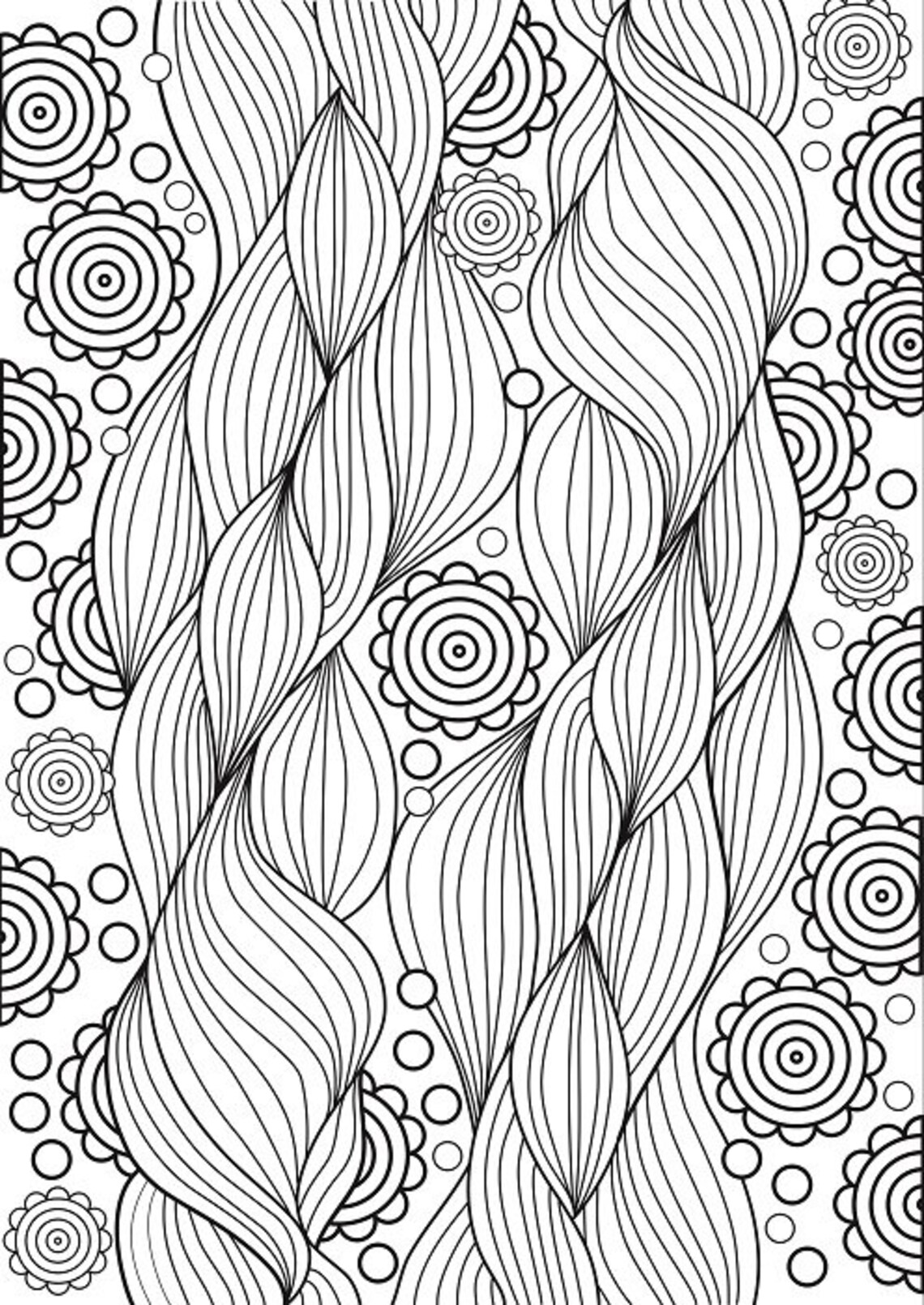 Printable Colouring Sheet, Instant Download PDF, Pattern to Colour ...
