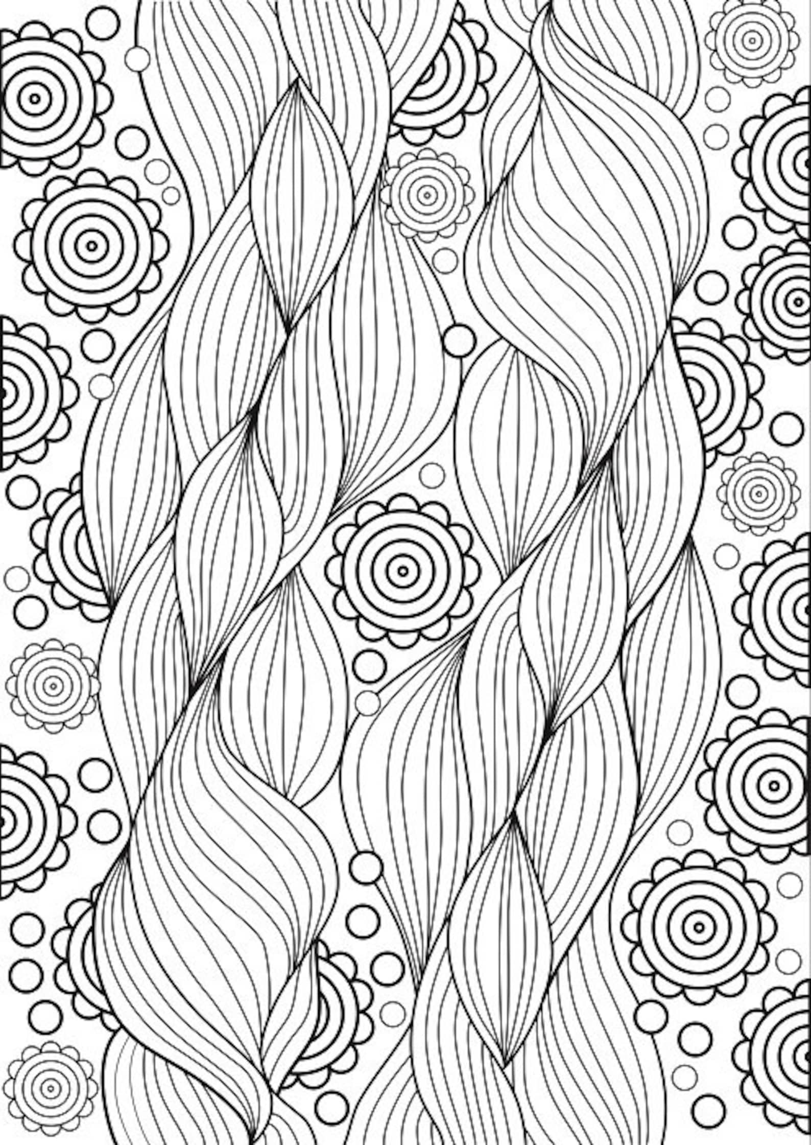 Printable Colouring Sheet, Instant Download PDF, Pattern to Colour ...