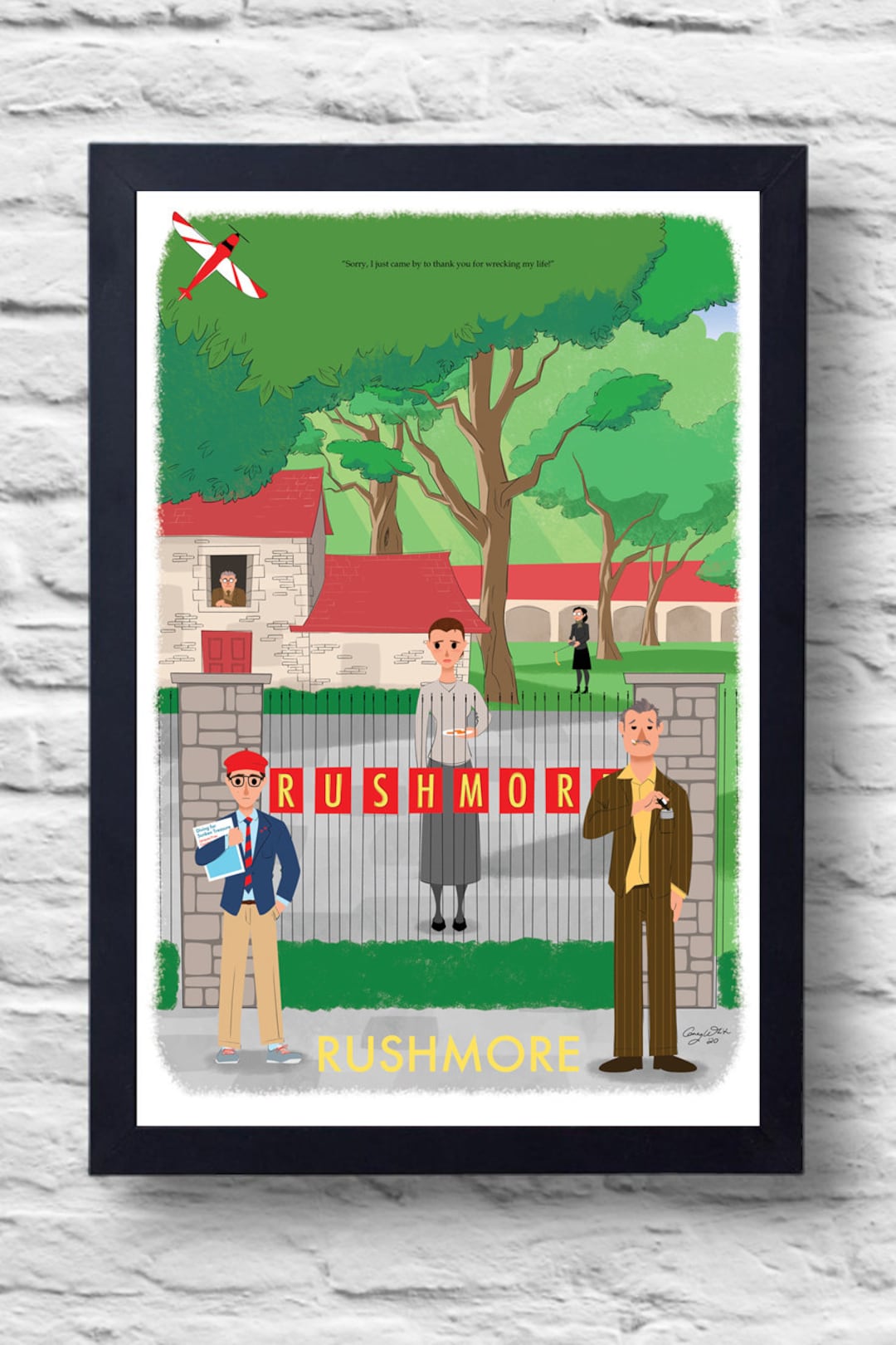 Rushmore- Movie Poster Print, Film Illustration Art, Retro Painting - Etsy