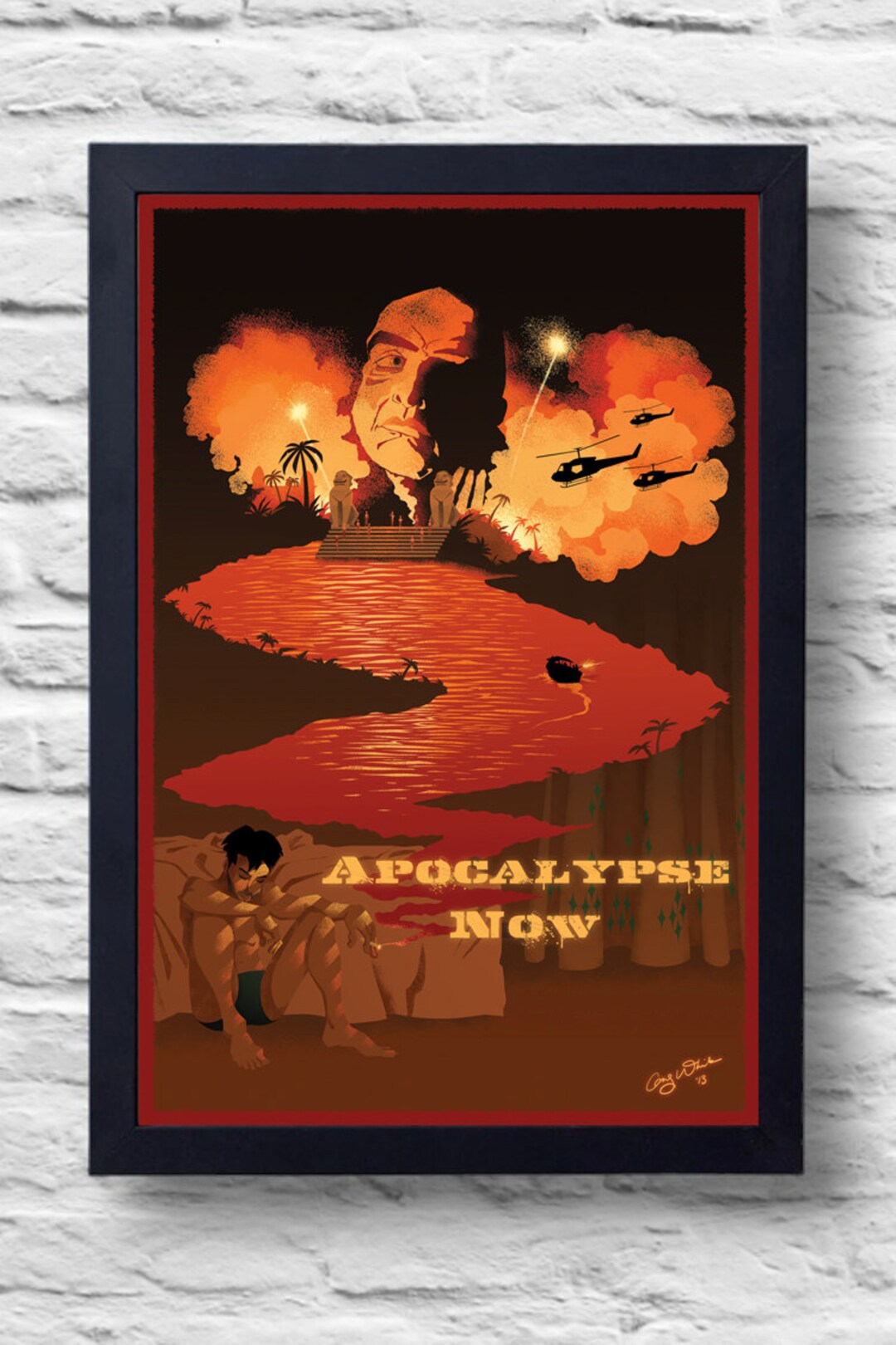Apocalypse Now- Movie Poster Print, Film Illustration, Art, Painting ...