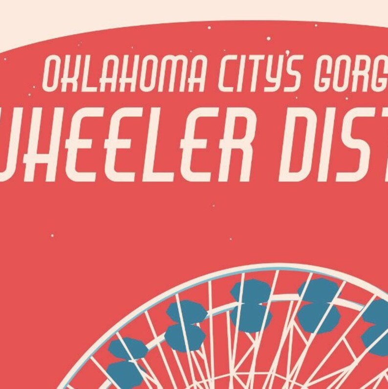 Wheeler District Oklahoma City Vintage Travel Poster Print - Etsy