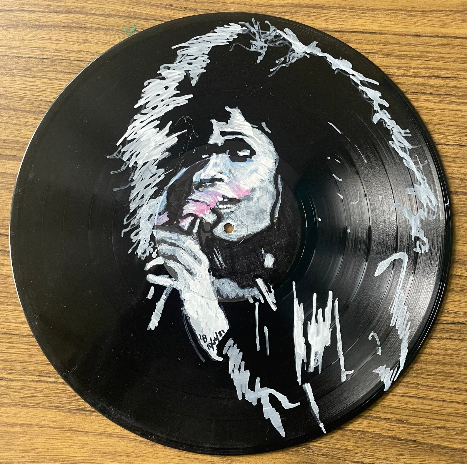 Whitney Houston Portrait on 12 Inch Vinyl Record - Etsy UK