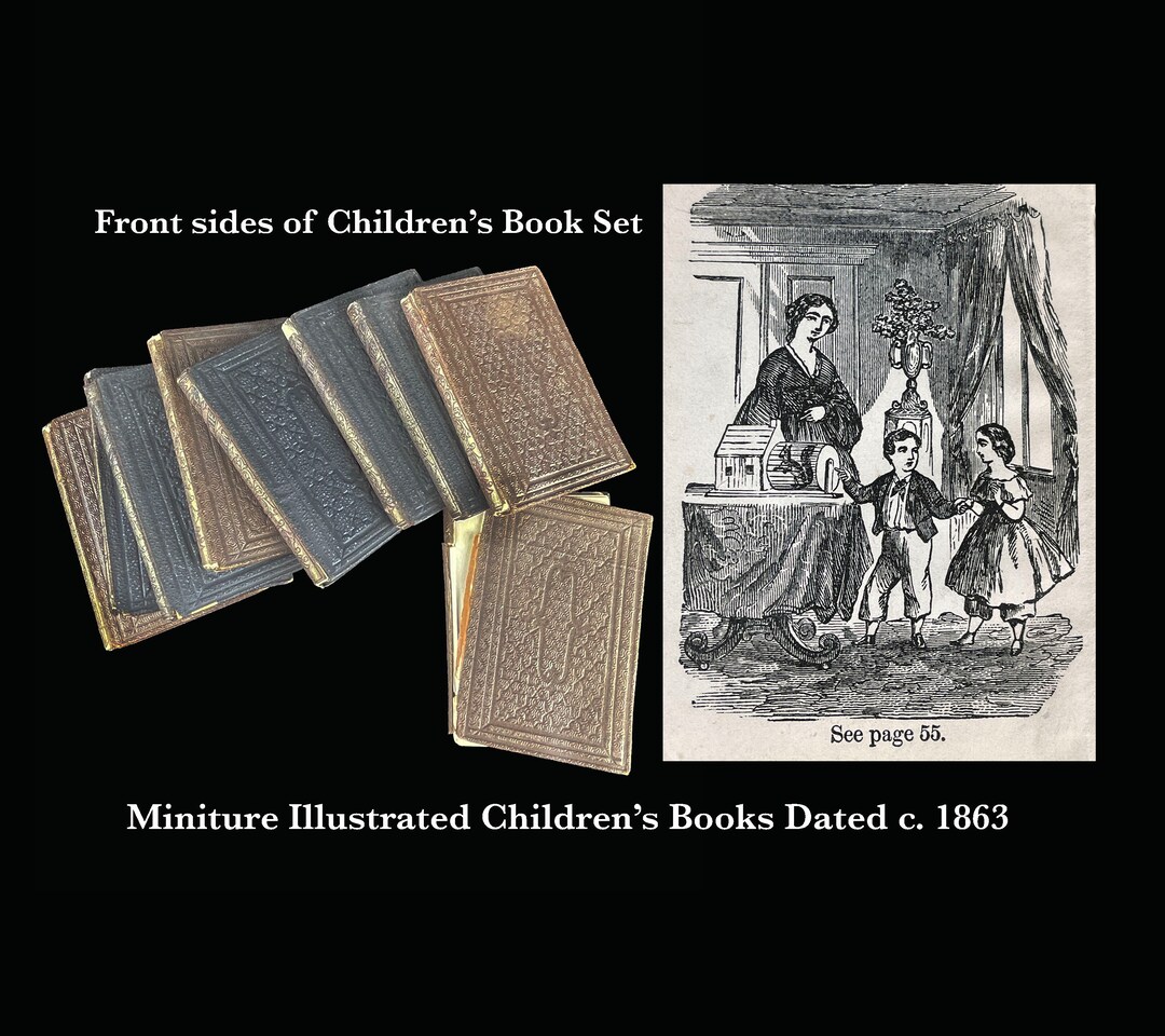 1860s Victorian Children's Books Civil War Era, Rare Antiquarian 1st ...