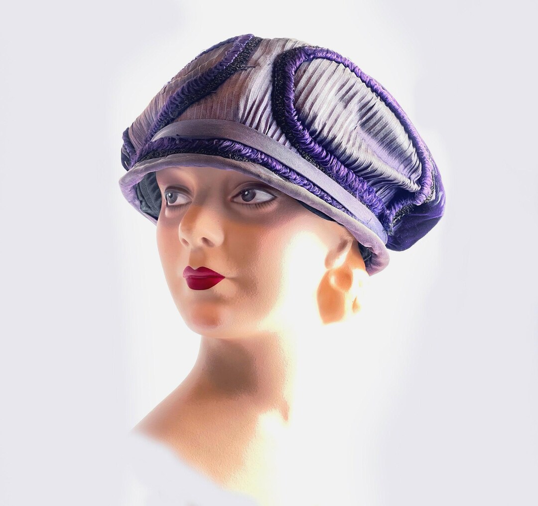 Rare Antique Car Motoring Vintage Couture Hat Ladies C.1918 Driving ...