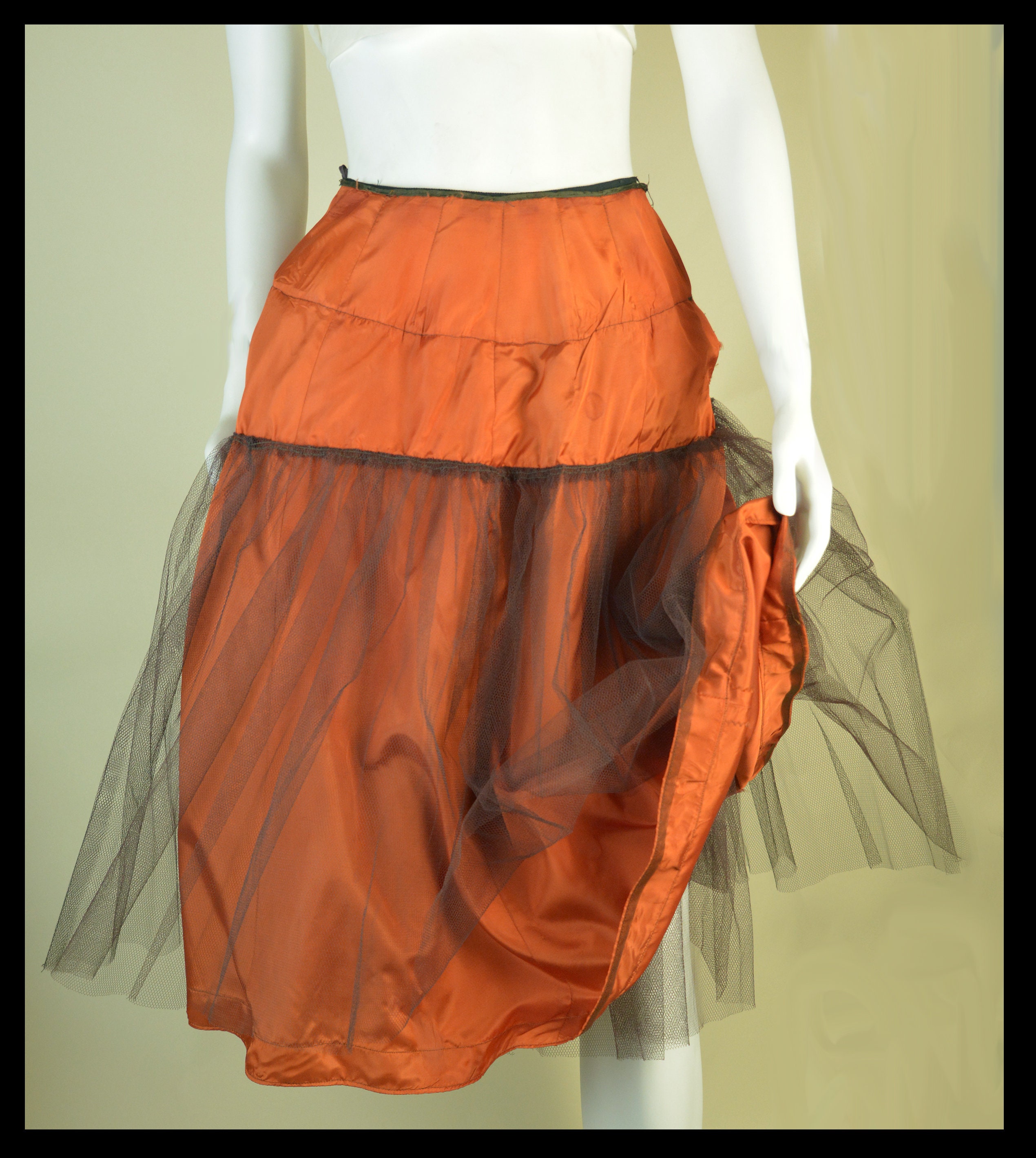 Authentic Crinoline Vintage Tulle Crinoline 1950s Petticoat 1950s 50s ...