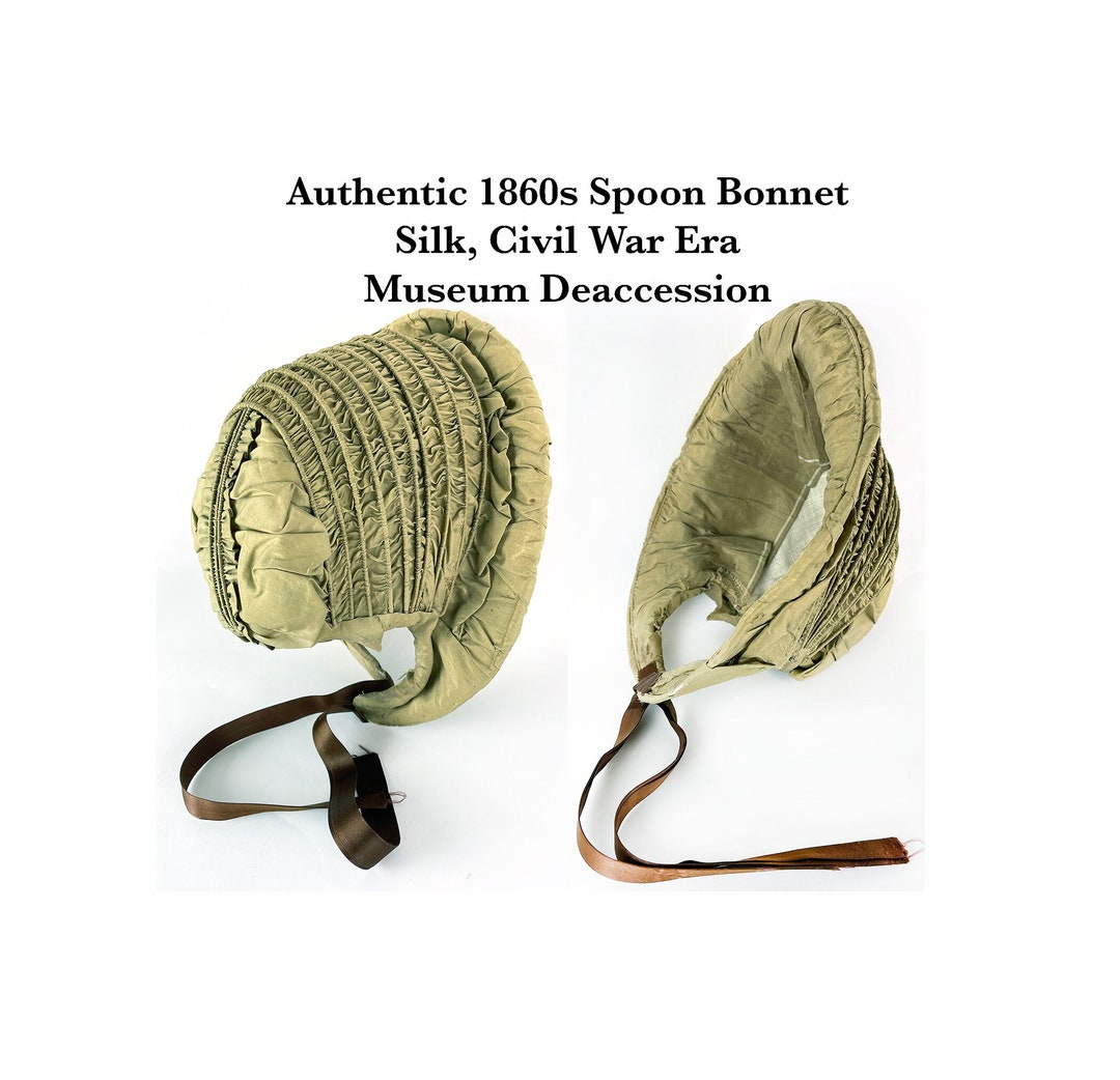 1860s Spoon Bonnet Civil War Era Every-day Antique Hat Made - Etsy