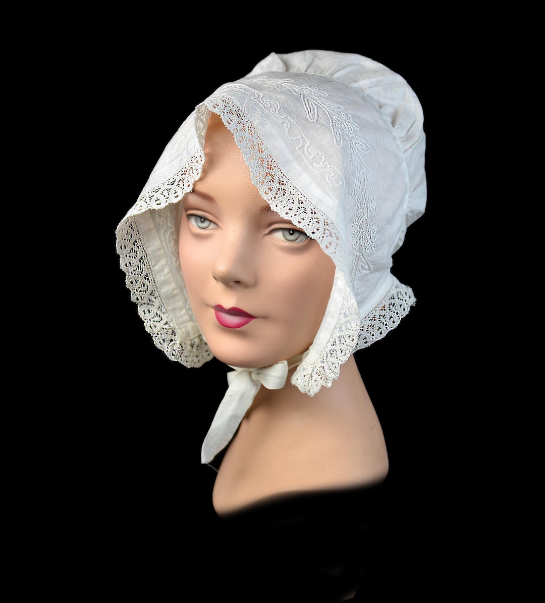 Antique 1830s Bonnet, Morning Cap, Day Bonnet 190+ Years Old Romantic ...