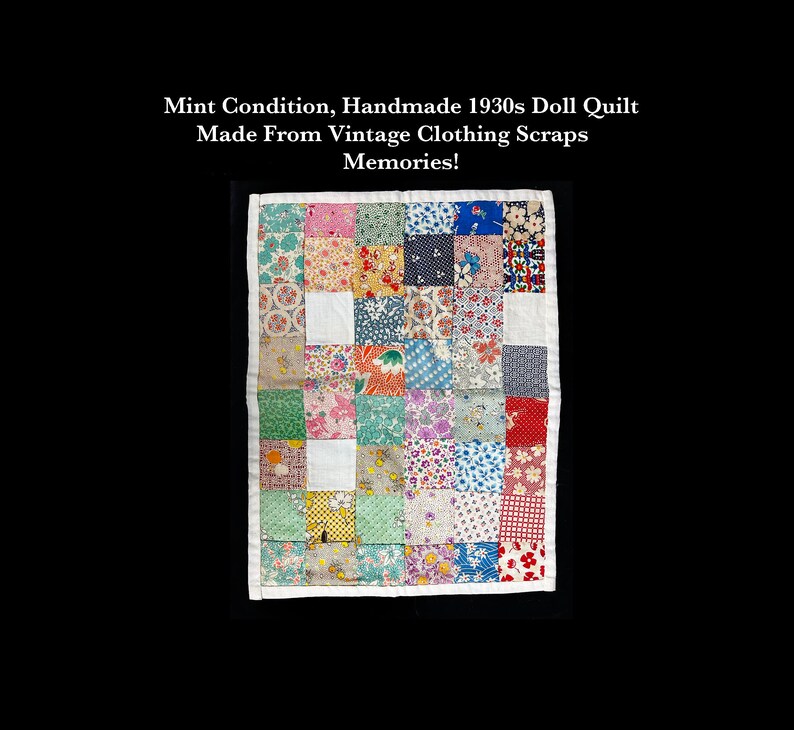 Vintage 1930s Quilt Patchwork Table Runner for Vintage Doll - Etsy