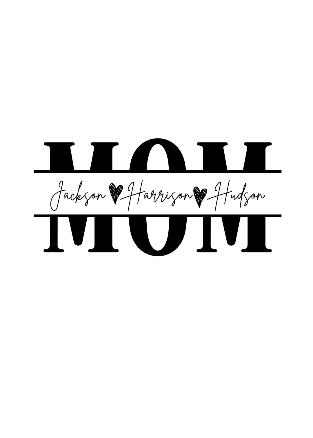 Mothers Day SVG, Mom With Kids Names Svg, Mom Svg, Mom Split Svg, Mama ...