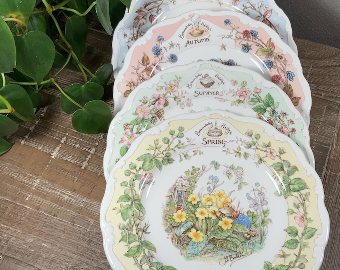 Four (4) Royal Doulton BRAMBLY HEDGE Salad Plates - Four Seasons Series ...