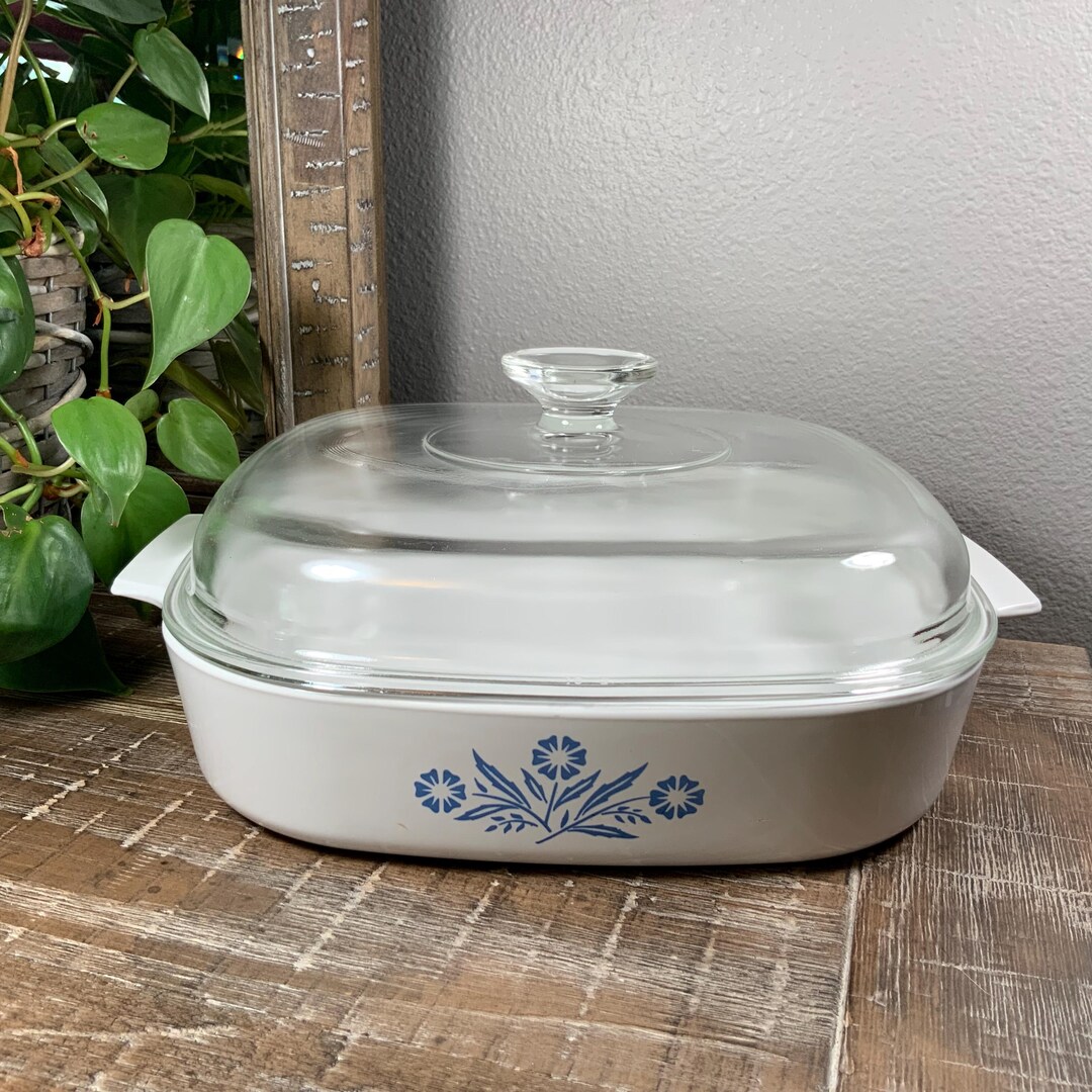 Corning Ware CORNFLOWER 2.5 QT Square Casserole A-10-B With Lid A 12 C ...